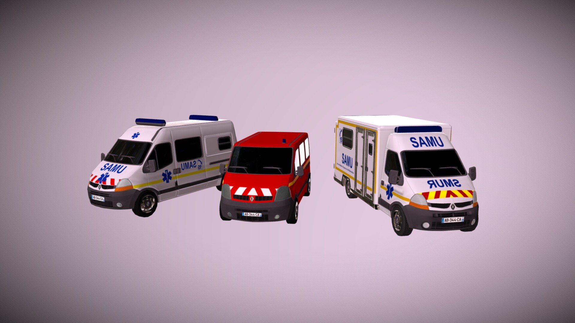Emergency Cars - 3D model by maadln [d435ede] - Sketchfab