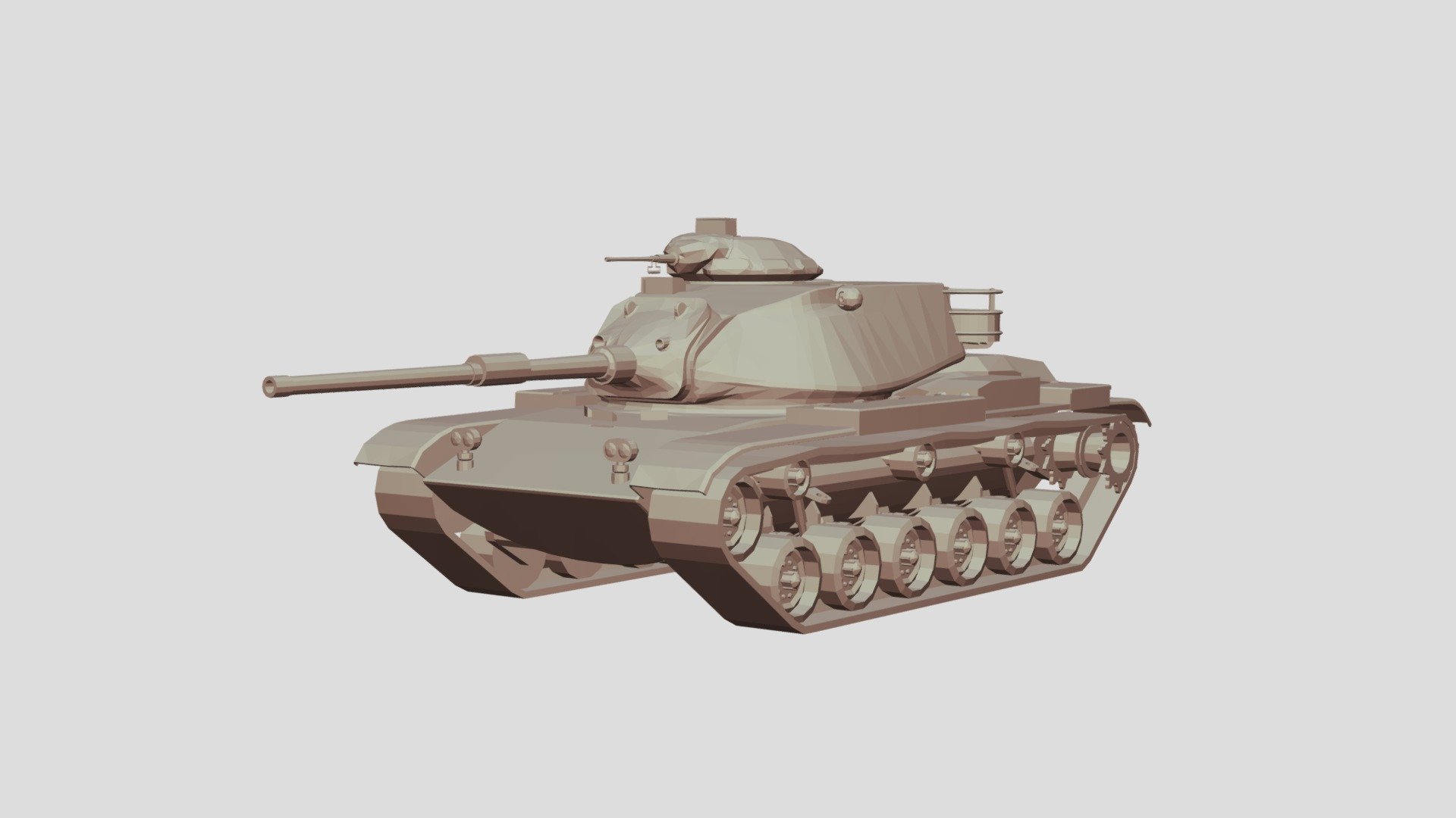 WIP Low Poly M60 tank - Download Free 3D model by Dezryelle [d43859e] - Sketchfab