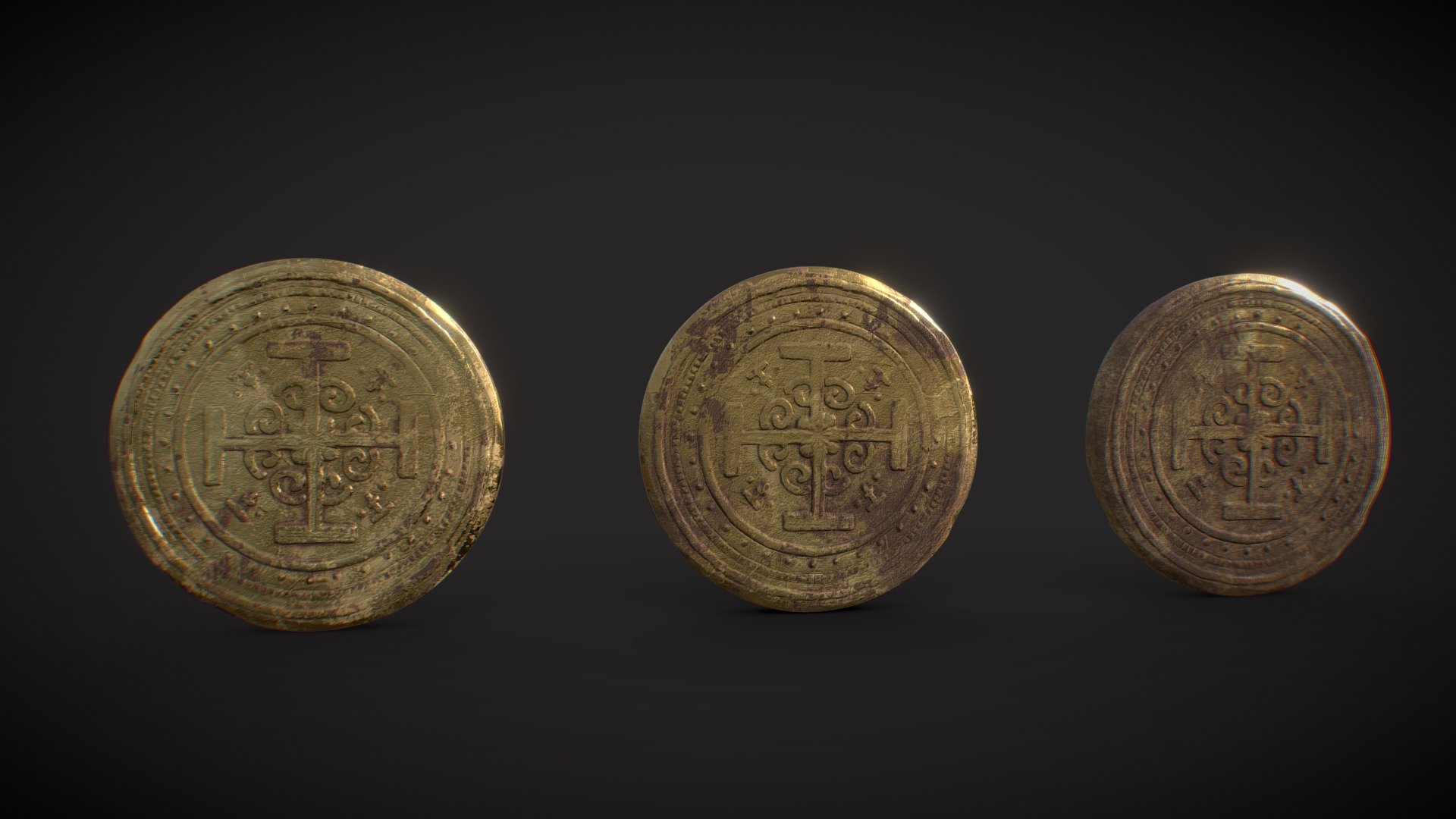 Old Coins - Buy Royalty Free 3D model by RiveR (@RiveR530) [d43904d ...