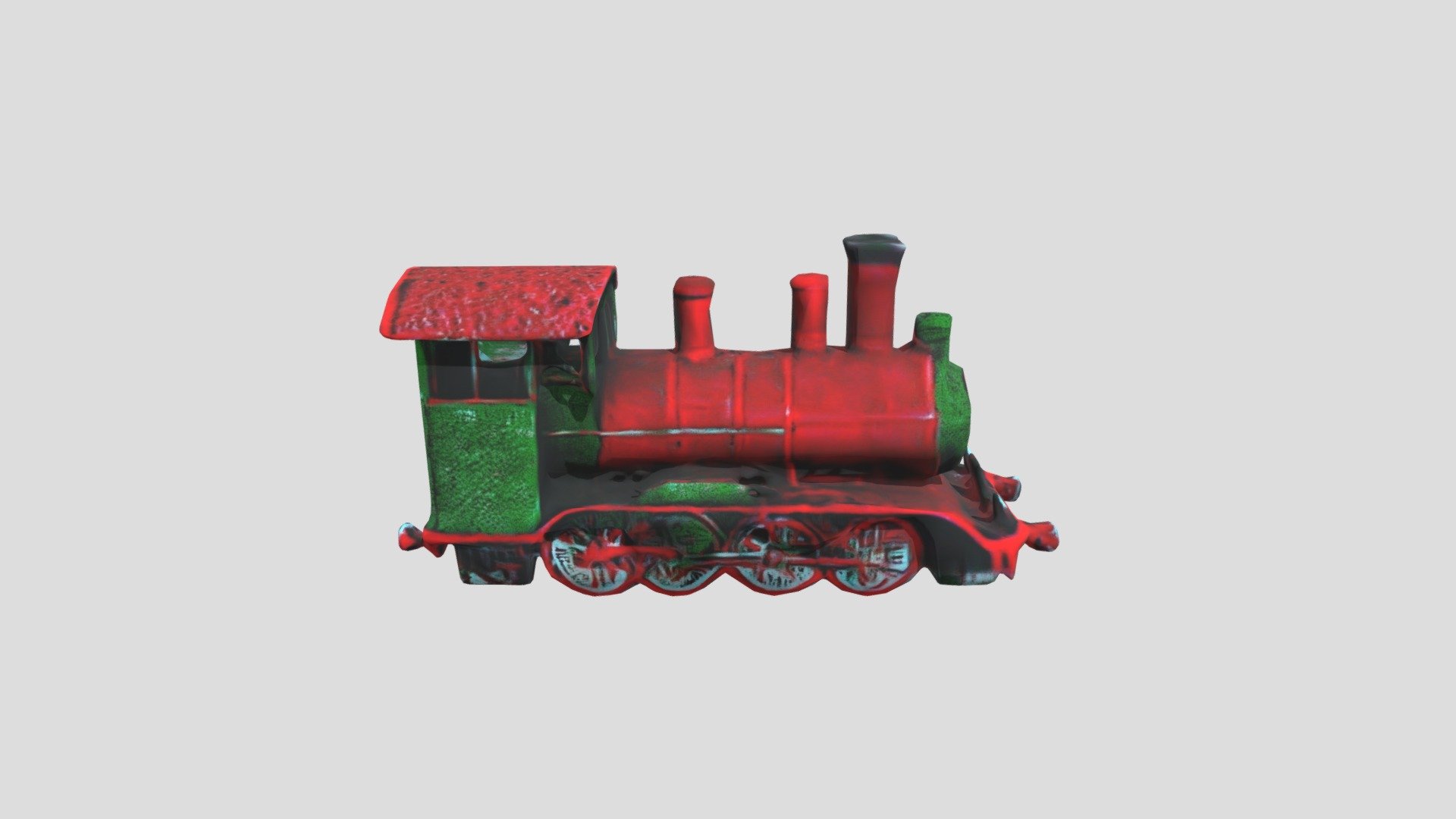 Red And Green Steam Train L - Download Free 3D model by stefanorivera ...