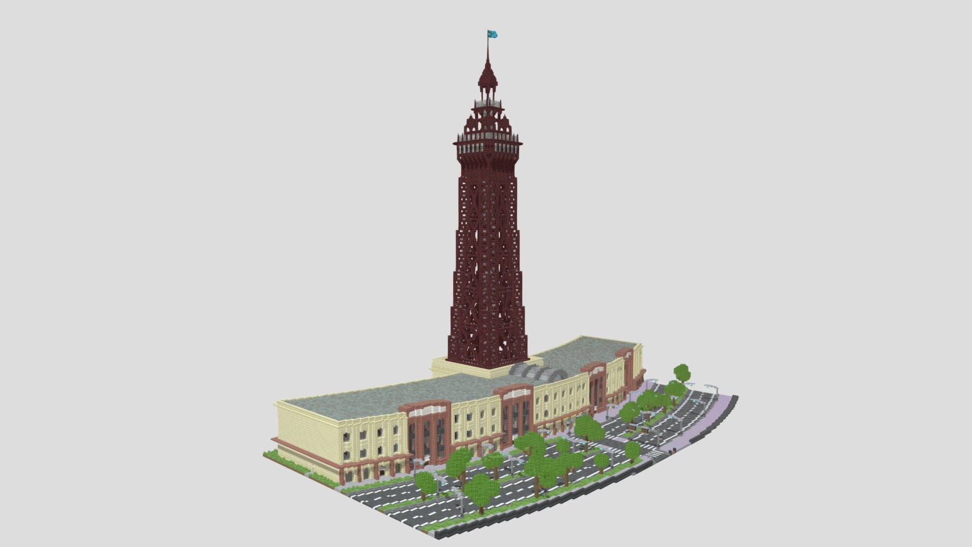 Victorian Observation Tower | Minecraft - Buy Royalty Free 3D model by ...