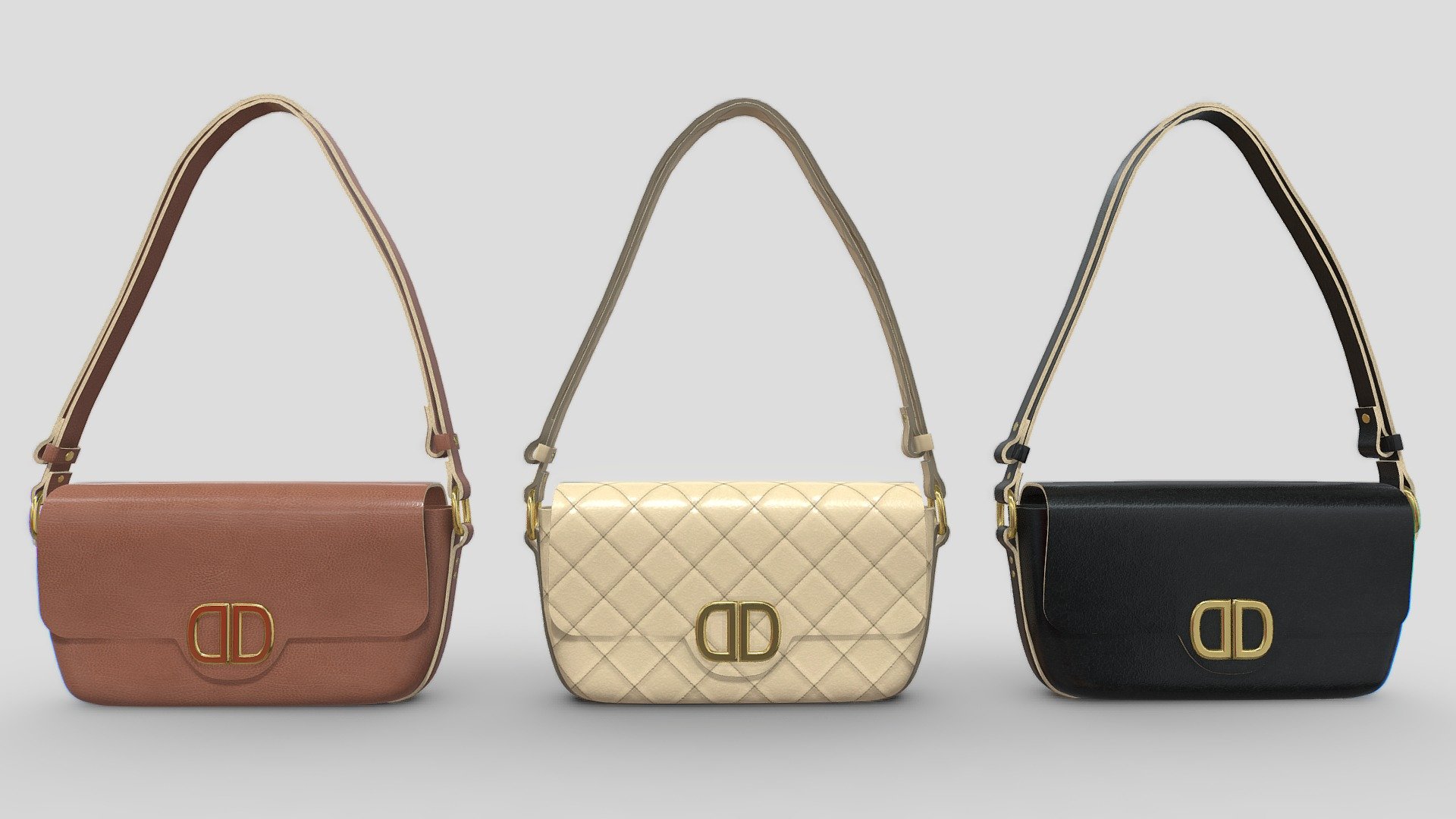 Crossbody Bags Pack 01 - Buy Royalty Free 3D model by 3Dee (@mellydeeis ...