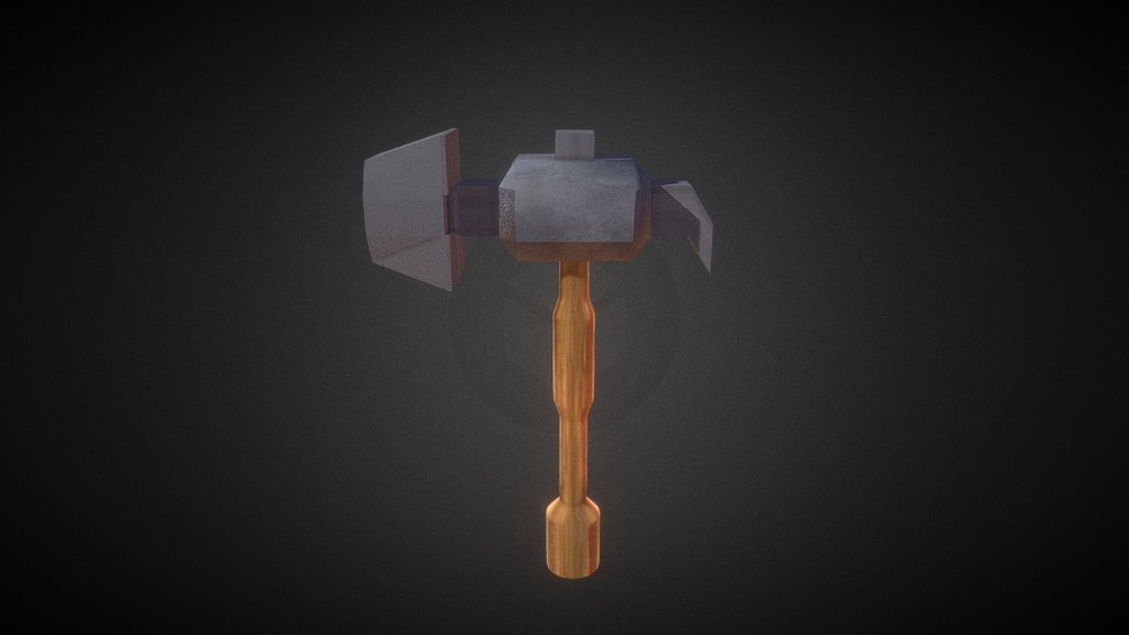 Low Poly Blacksmith Hammer - 3D model by ubeda [d444547] - Sketchfab