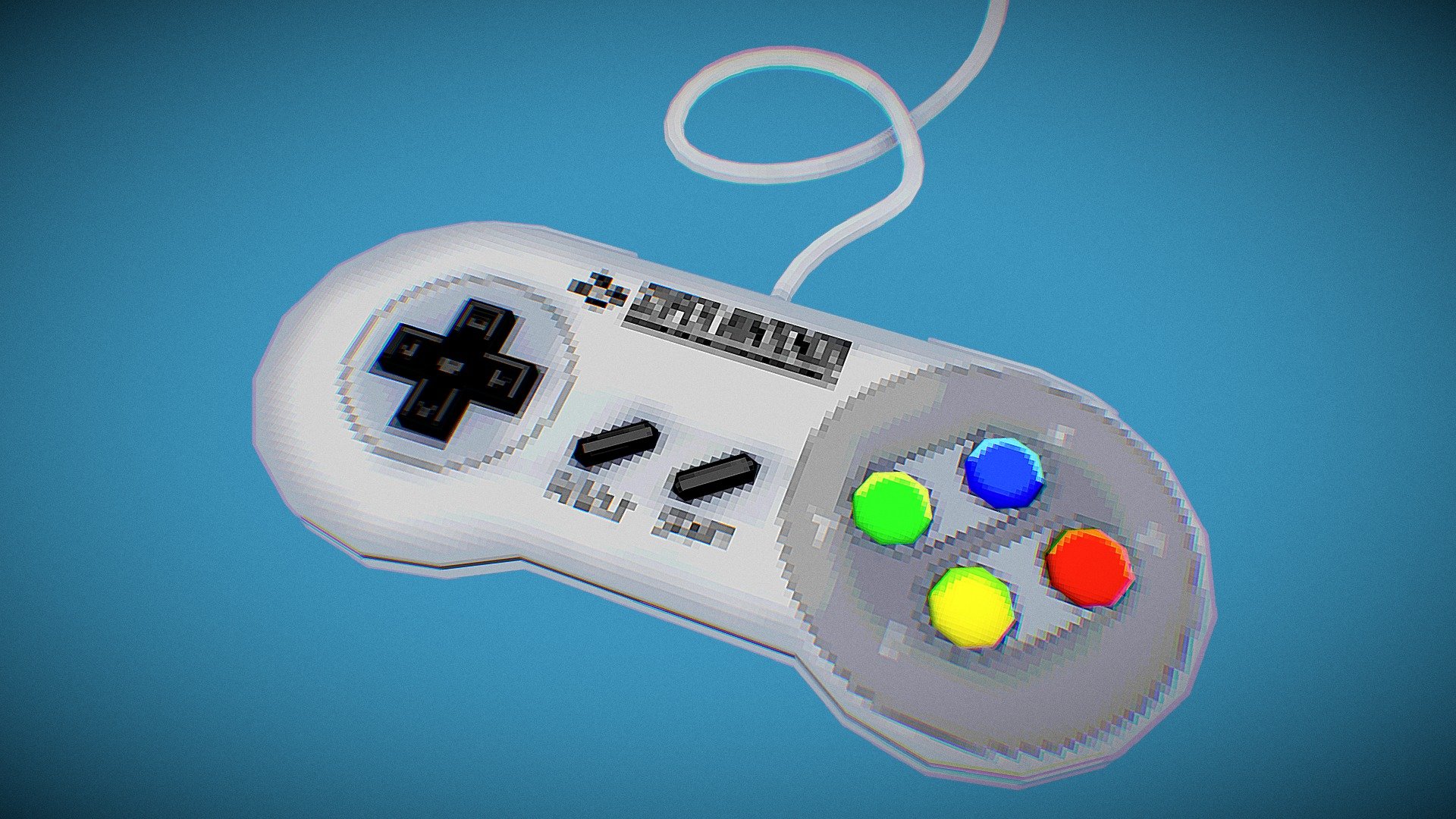 Pixelated SNES Controller - 3D model by Polnareff [d446c40] - Sketchfab