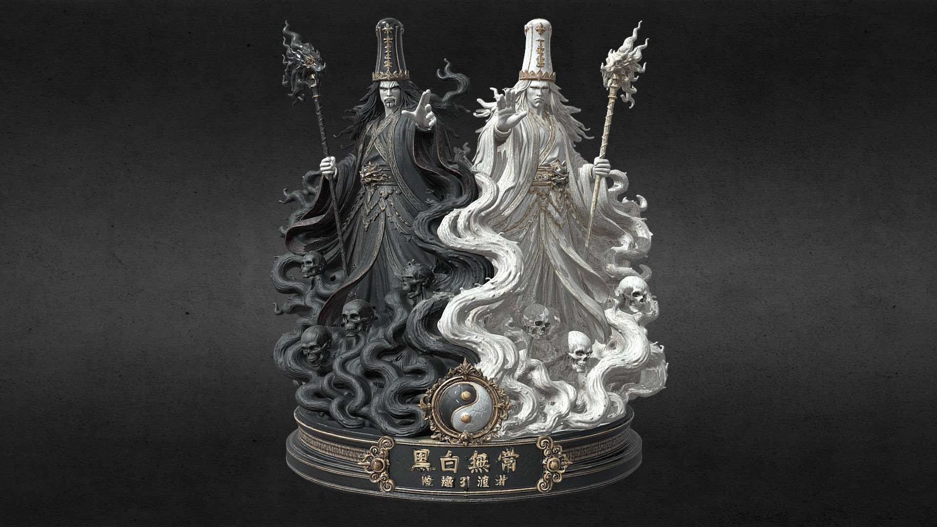 Black & White Impermanence Statue - 3D model by ndnguyen3d [d446e22 ...