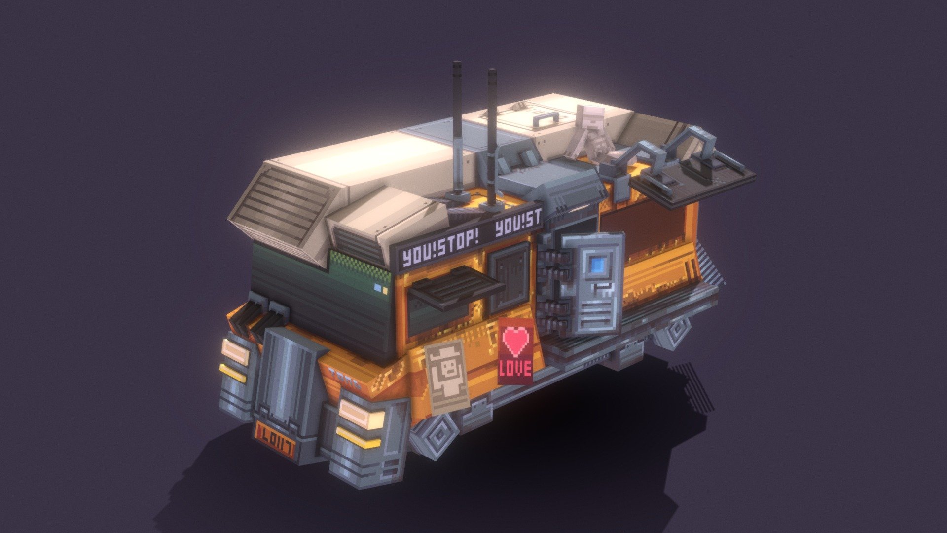 Punk mini bus - 3D model by TONG98 [d44941c] - Sketchfab