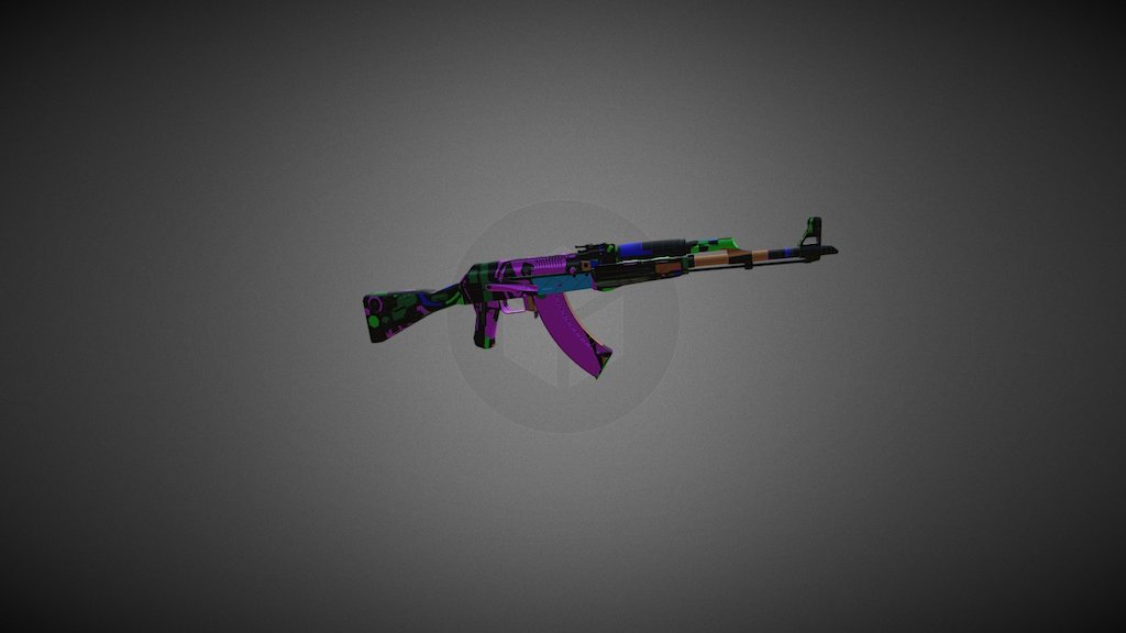 AK-47 Cyber - 3D model by BarbaricTurkey [d44b116] - Sketchfab