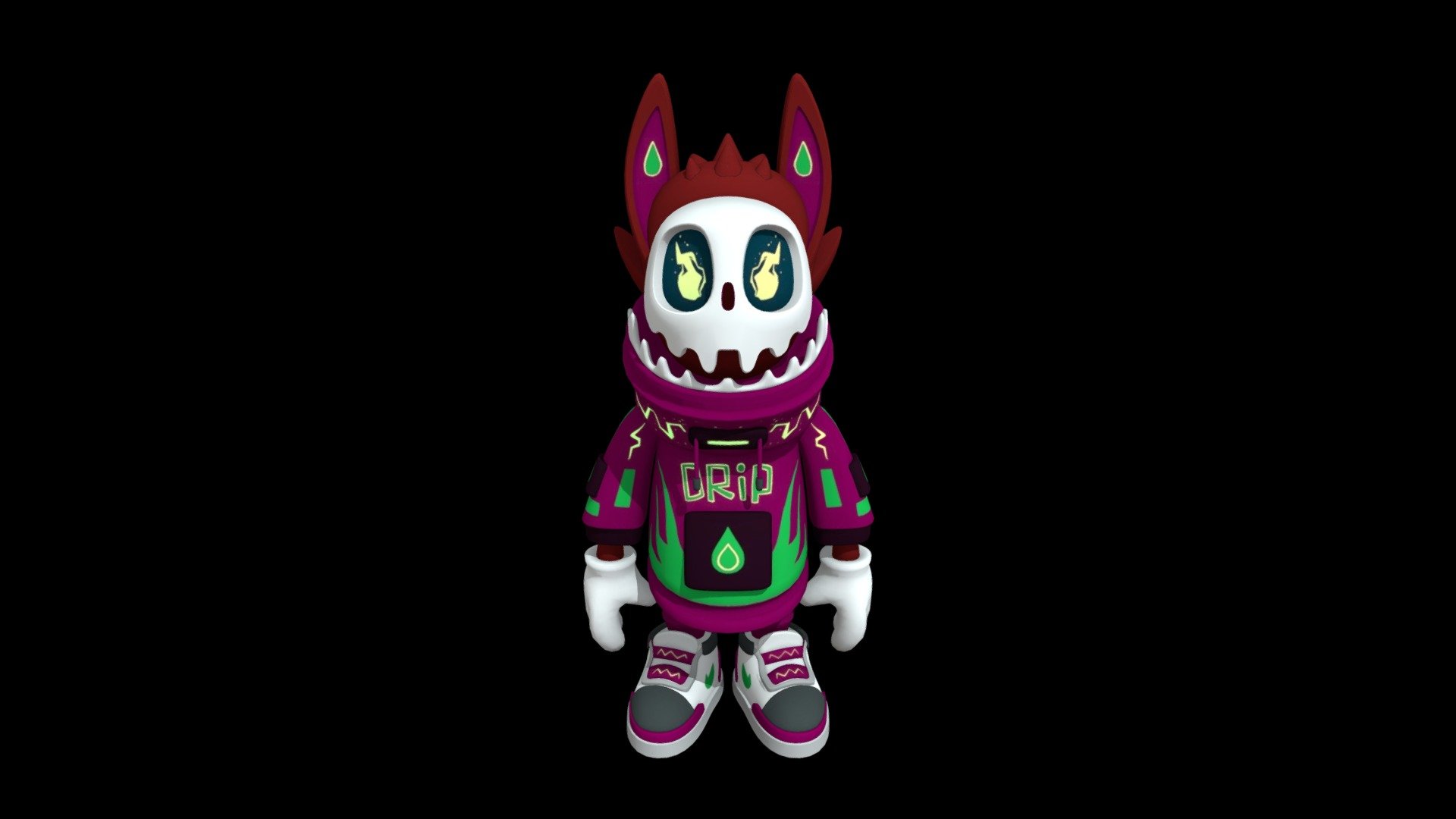 Luna Grins DRiP Red - Download Free 3D model by DRiP_haus [d44ea7f ...