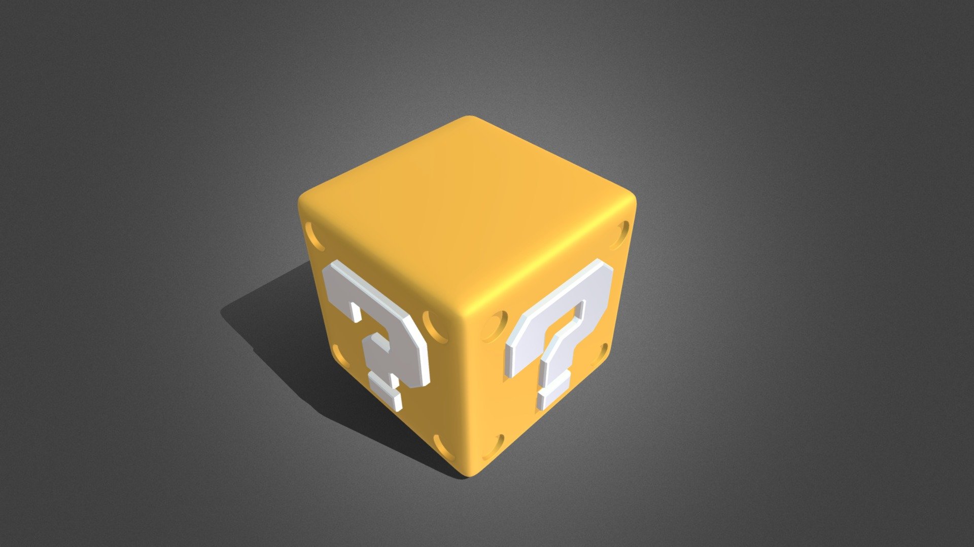 Week challenge 55 - Mario Bros Question Block - 3D model by jordillobre ...