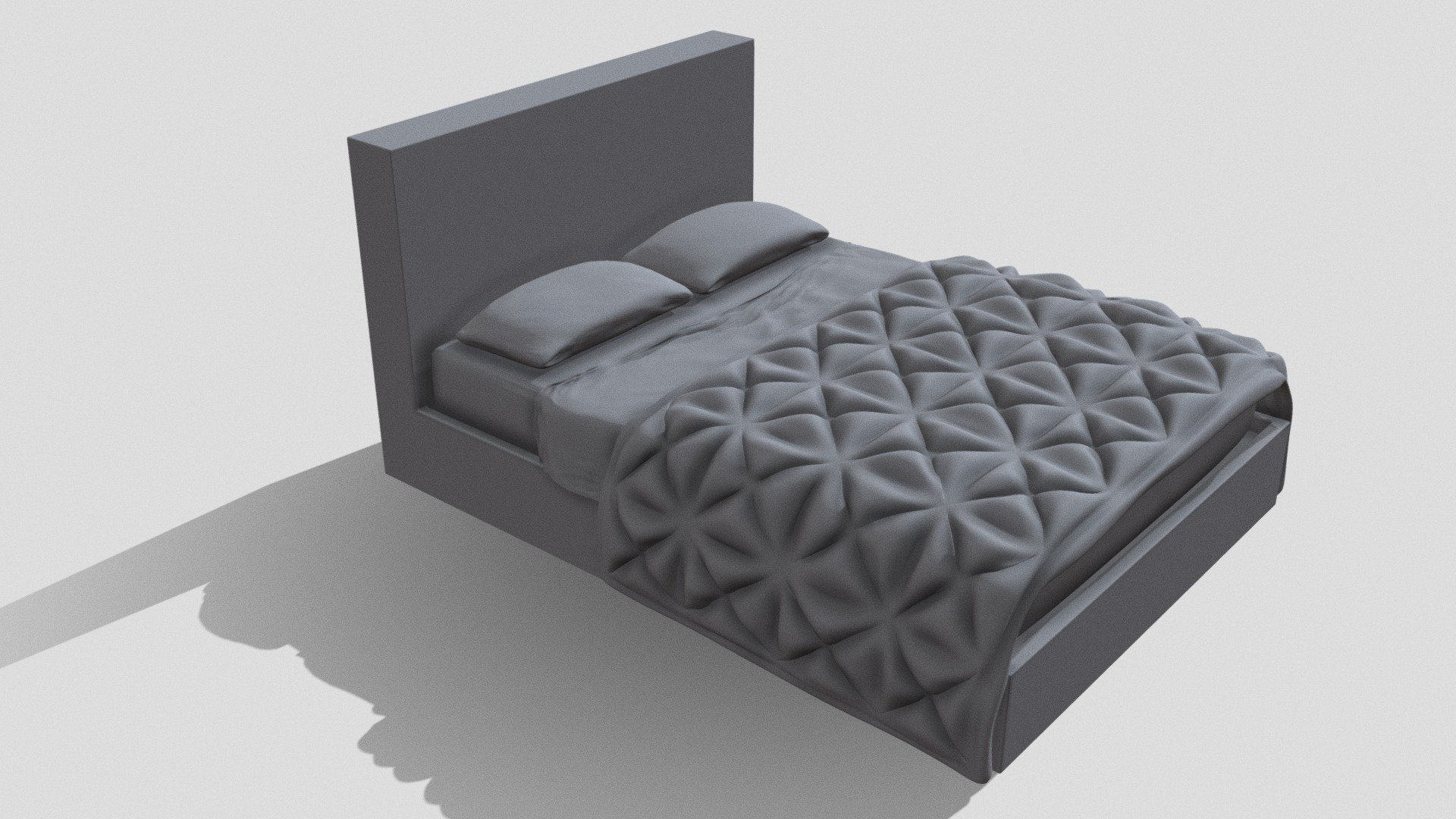 Bed - Free 3D Model - Download Free 3D model by Madeline Rosenblum ...