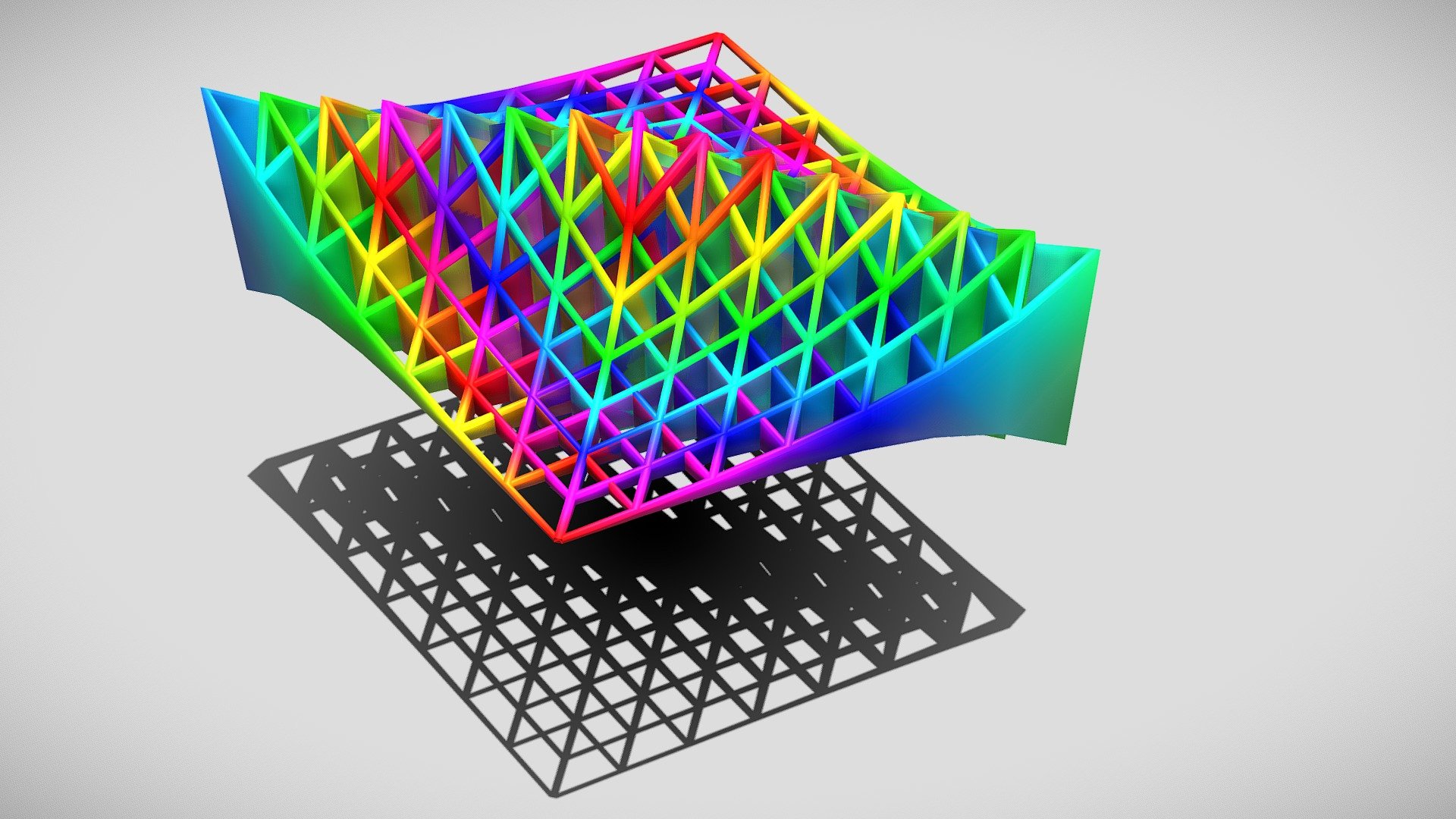 Grid piece - 6 lines of code in StructureSynth - Download Free 3D model by kronpano [d465757 ...