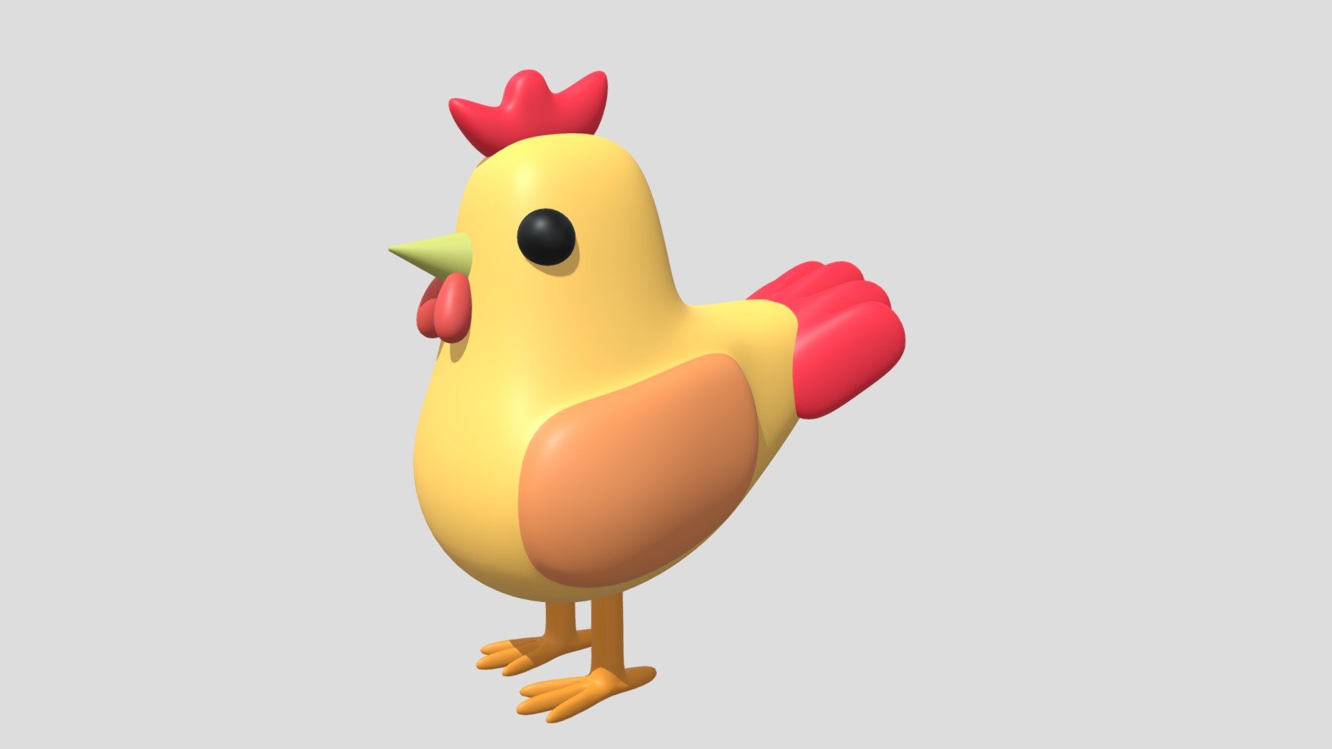Cartoon Lovely Chicken - Buy Royalty Free 3D model by Philip Storm ...