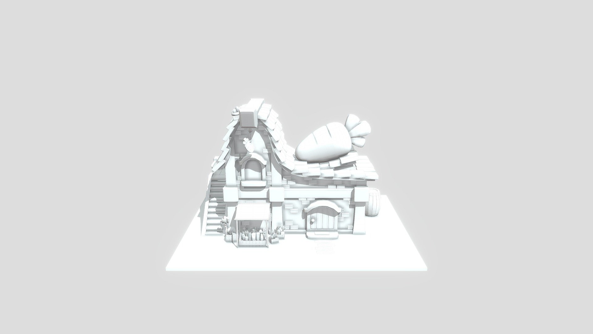 Carrot House - 3D model by ggma5002 [d46d1b9] - Sketchfab