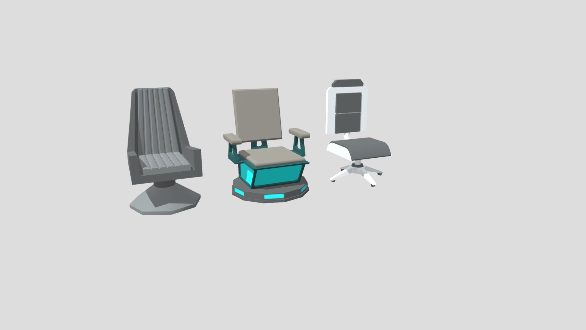 Low- Poly Sci- Fi Chairs - Download Free 3D model by Connor_Appleton ...