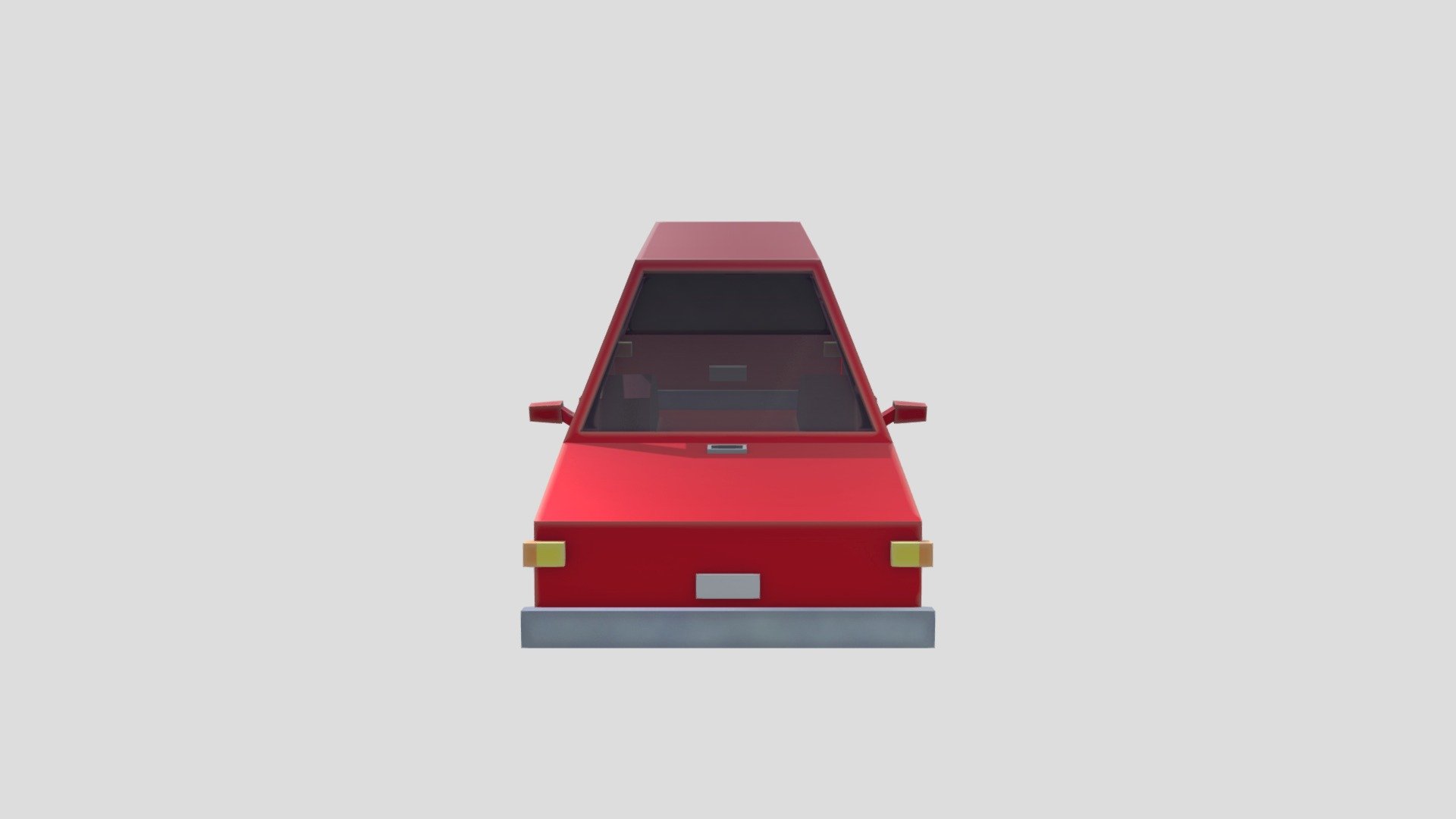 low poly red car - 3D model by wedadmohy [d4700c9] - Sketchfab