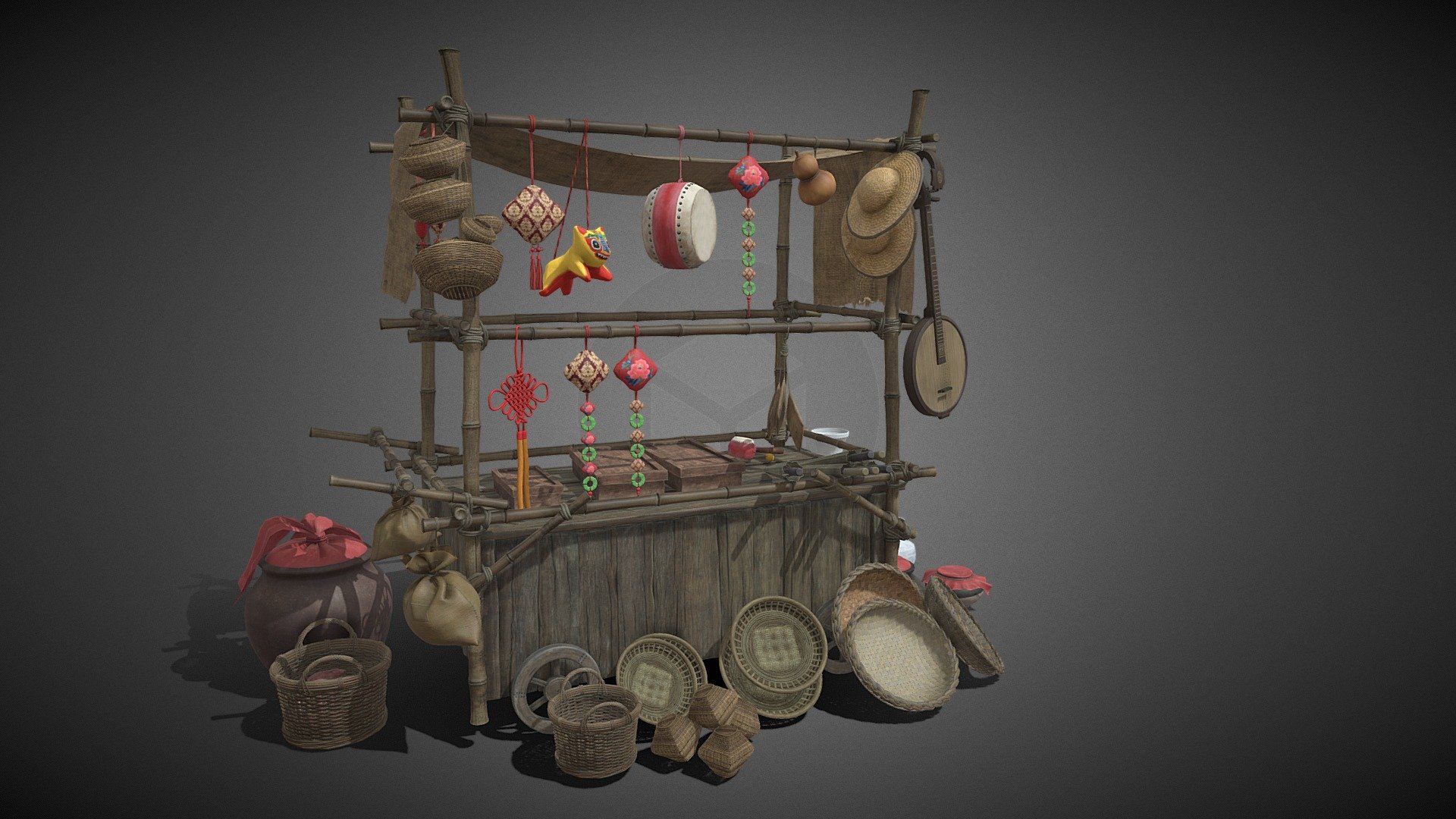 stall stand - Buy Royalty Free 3D model by misitewang [d4705c0 ...