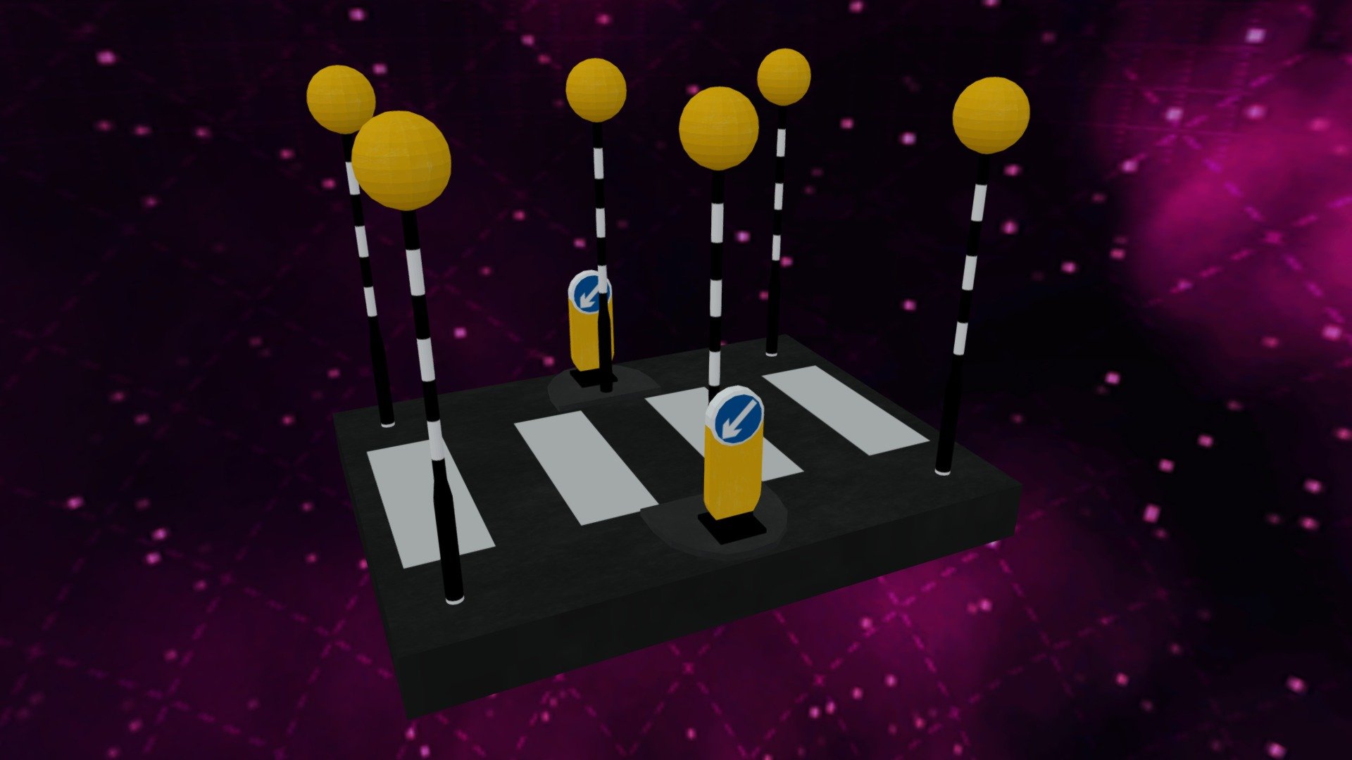 Zebra Crossing .Blend (V0.9) FREE Low Poly - Download Free 3D model by ...