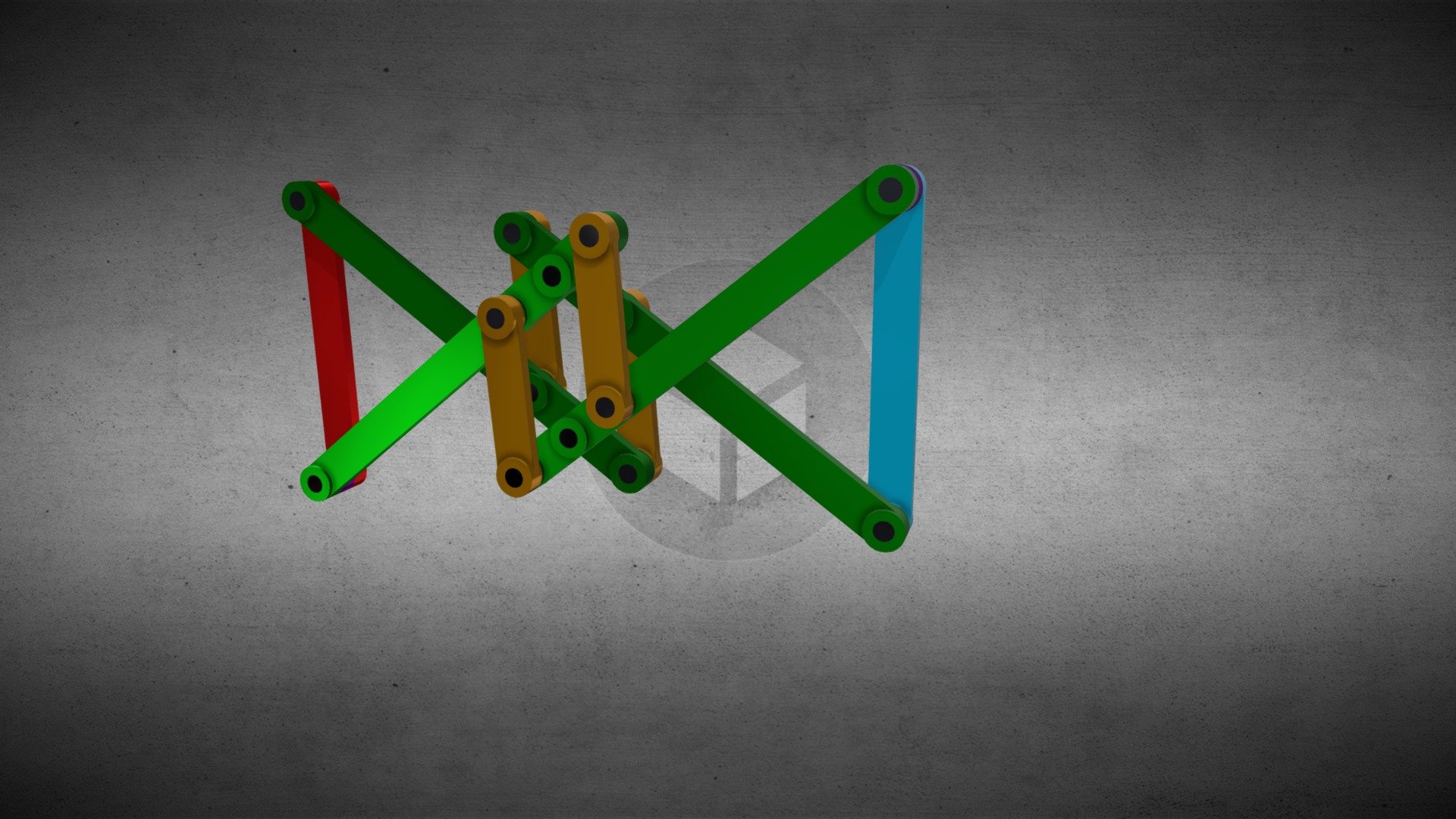 Old Linkages 6 Parallel Almost Straight Line Bar - Download Free 3D ...