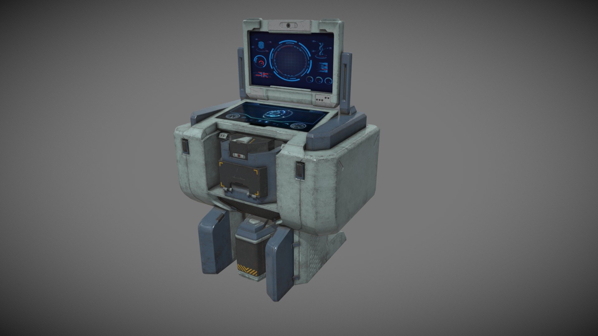 Sci-Fi computer Console - Buy Royalty Free 3D model by joehigashiyw ...