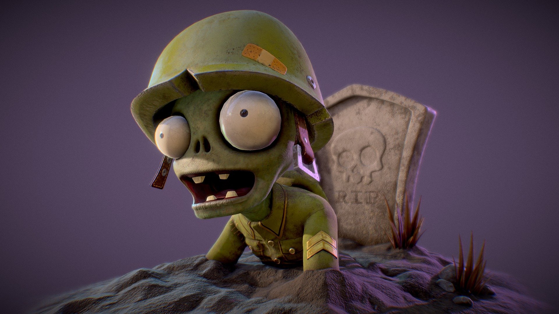 Plant VS Zombie - the rise of a soldier - 3D model by CamyGrassotto ...