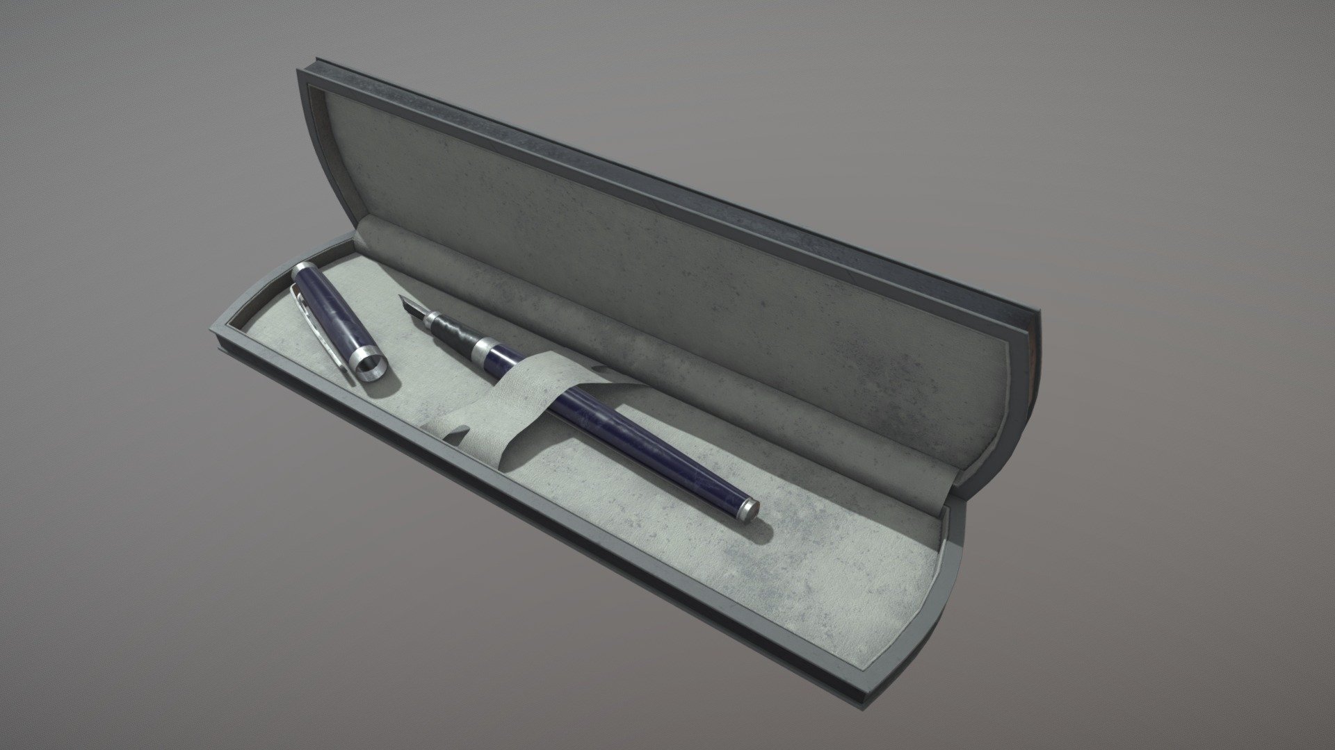 Ink Pen & Case - Download Free 3D model by Andrii Kryshtop (@Senetin ...
