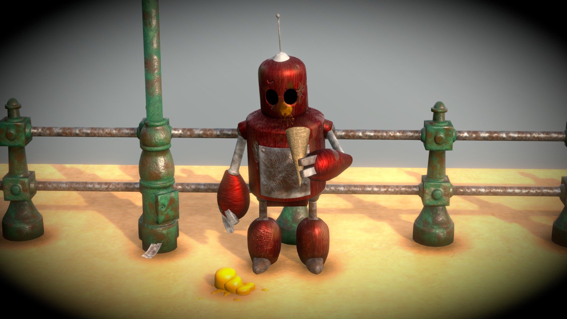 LonelyRobot Texturizado - 3D model by whipepe [d4923f1] - Sketchfab