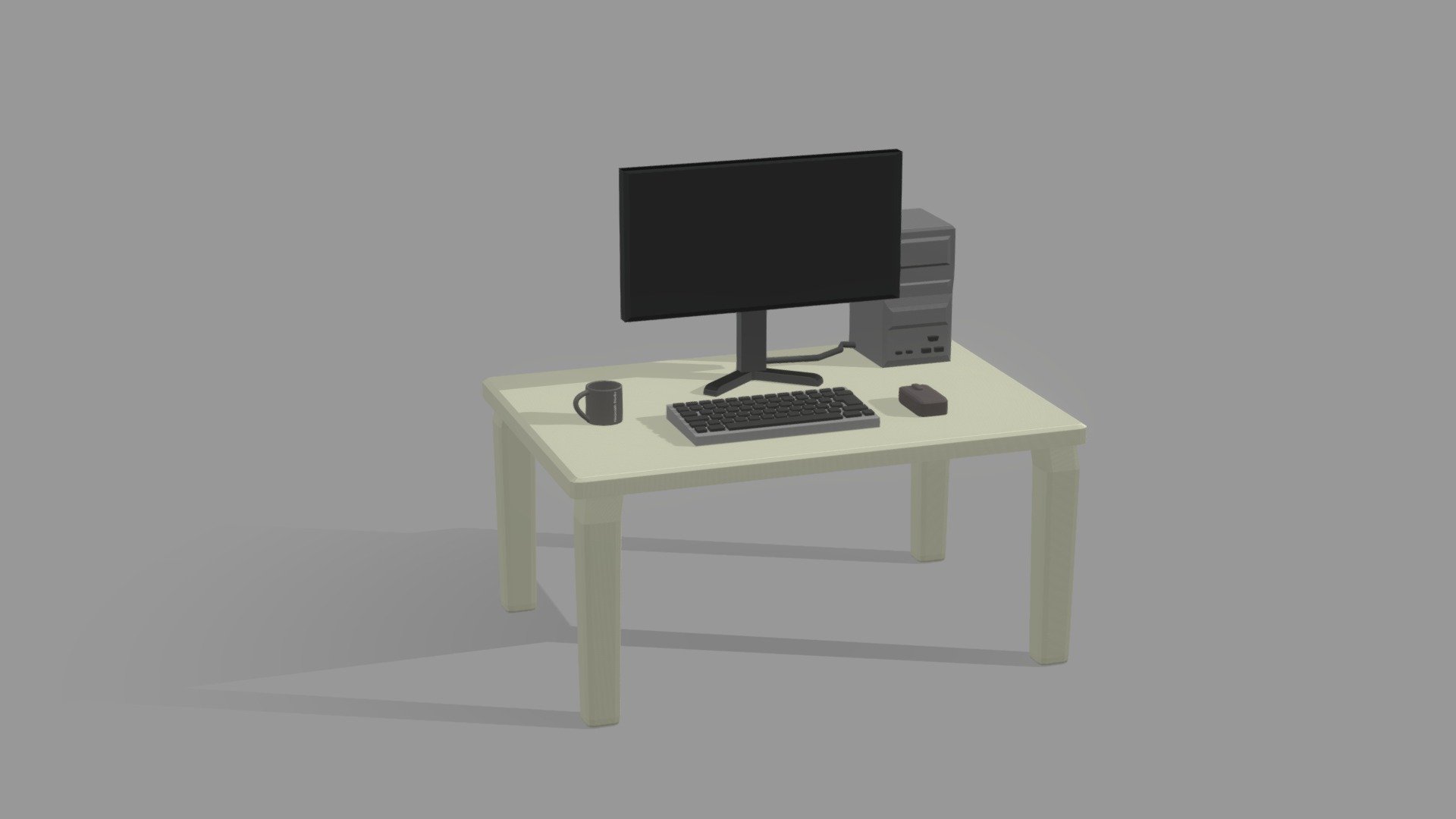 Basic Desk Bundle - Low Poly (FREE) - Download Free 3D model by Neomesh ...