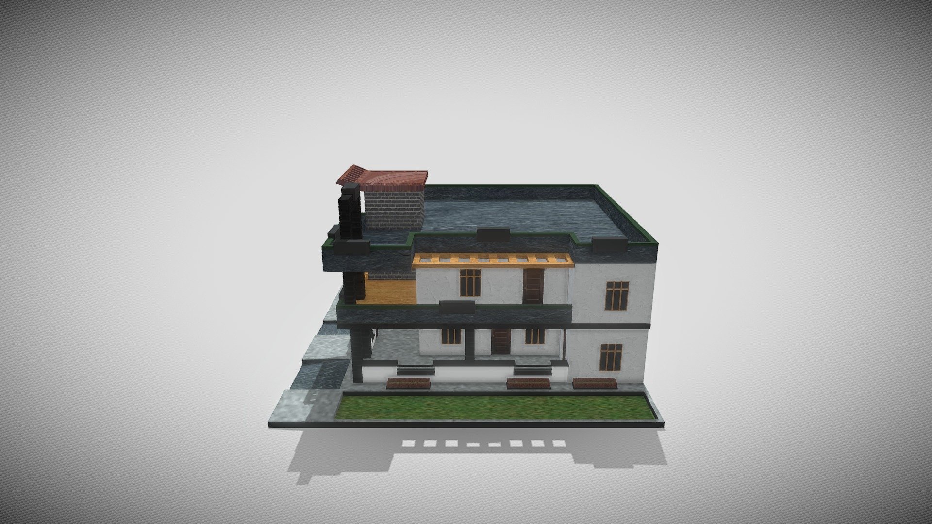 Stylized House Design - 3D model by renderlevel [d496d00] - Sketchfab