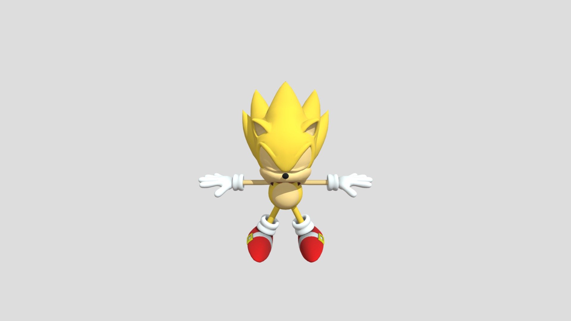 Classic Super Sonic - Download Free 3D model by Toei Sonic Fan ...