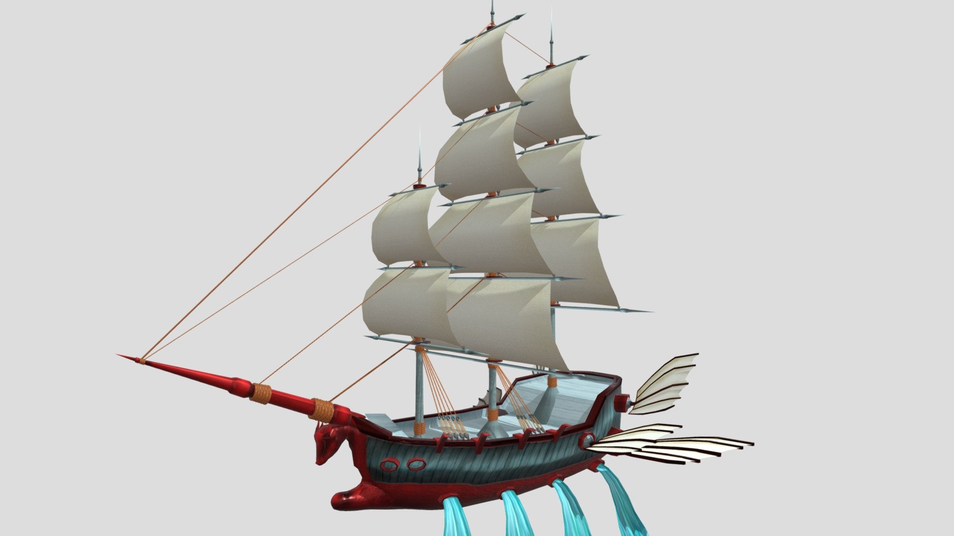 Floating Ship - 3D model by Isabel (@Mushymello) [d49caee] - Sketchfab