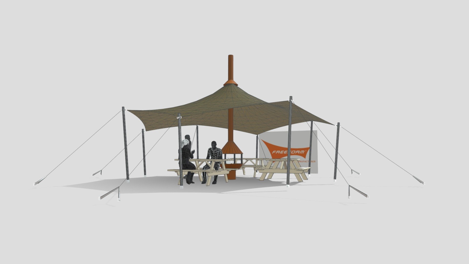 Round Tent - 3D model by FREEFORM® STRETCH TENTS (@richard1974 ...