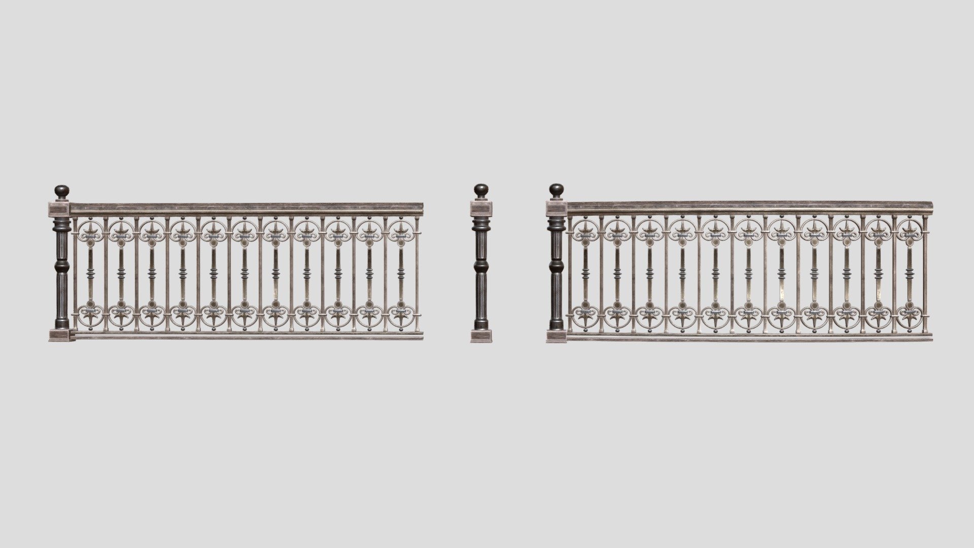 Modular Vintage Stair Handrails - Buy Royalty Free 3D model by oonel ...