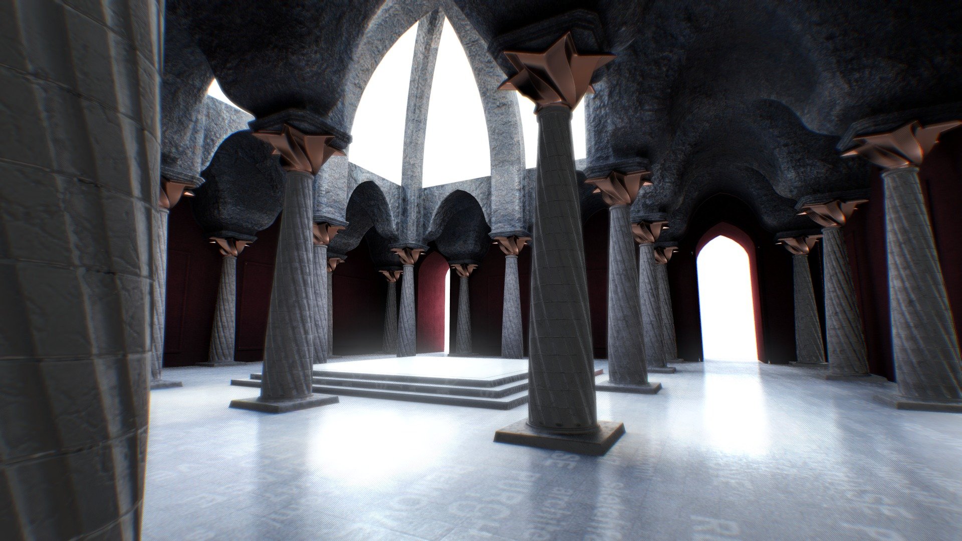 Virtual Reality ART Gallery "Arch 23" Empty - Buy Royalty Free 3D model ...