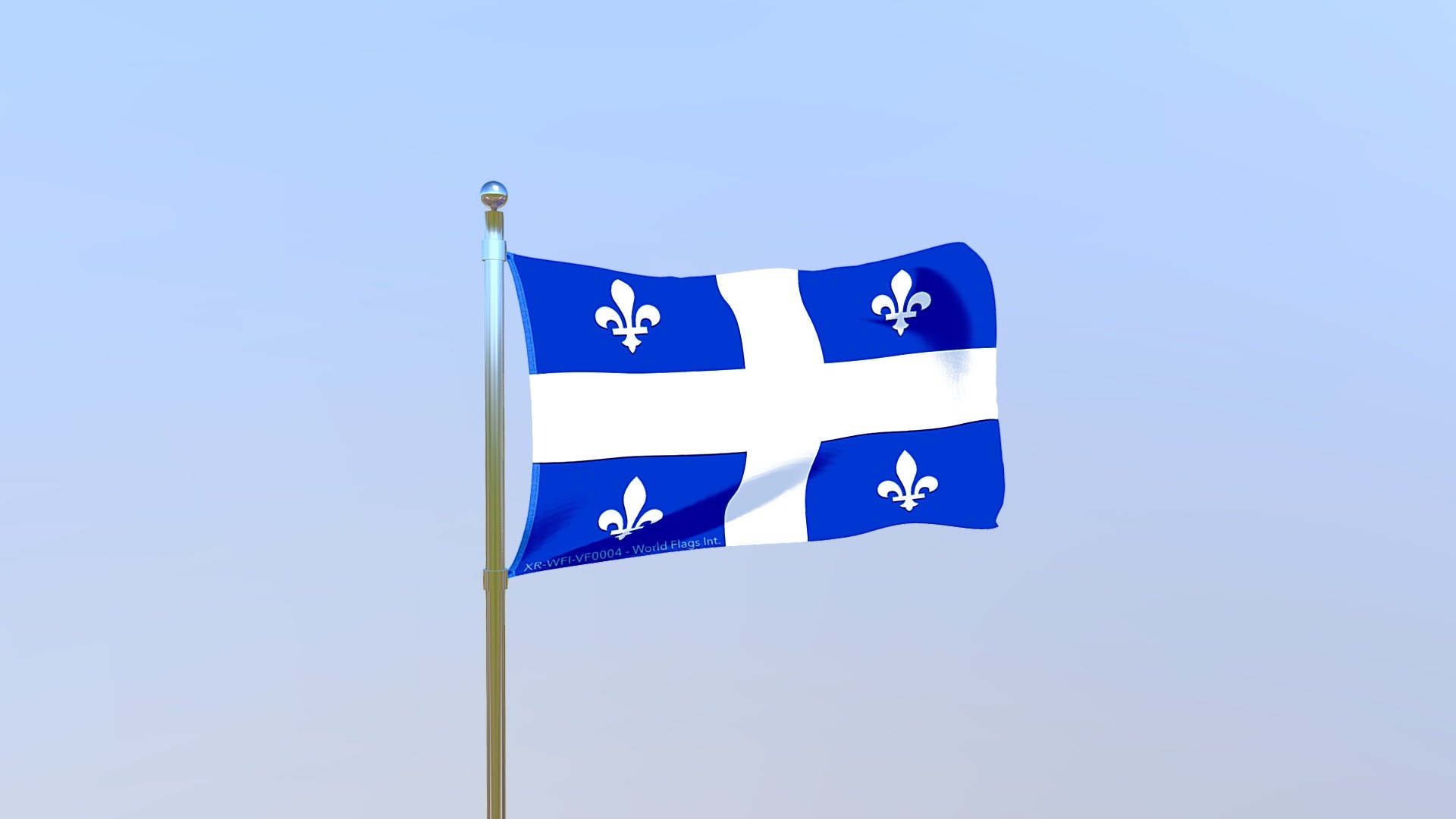 Flag Quebec WFI-vf0004 - 3D model by World Flags (@worldflags) [d4abdd0 ...