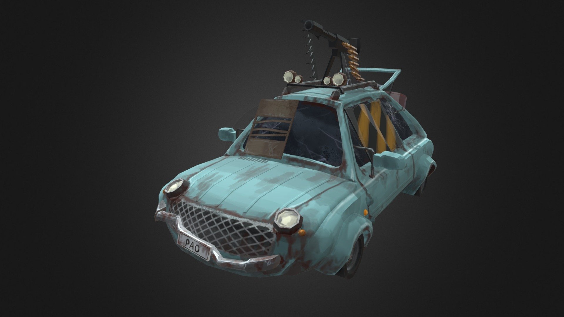 Apocalyptic car - 3D model by sarah_mhm [d4abfd5] - Sketchfab