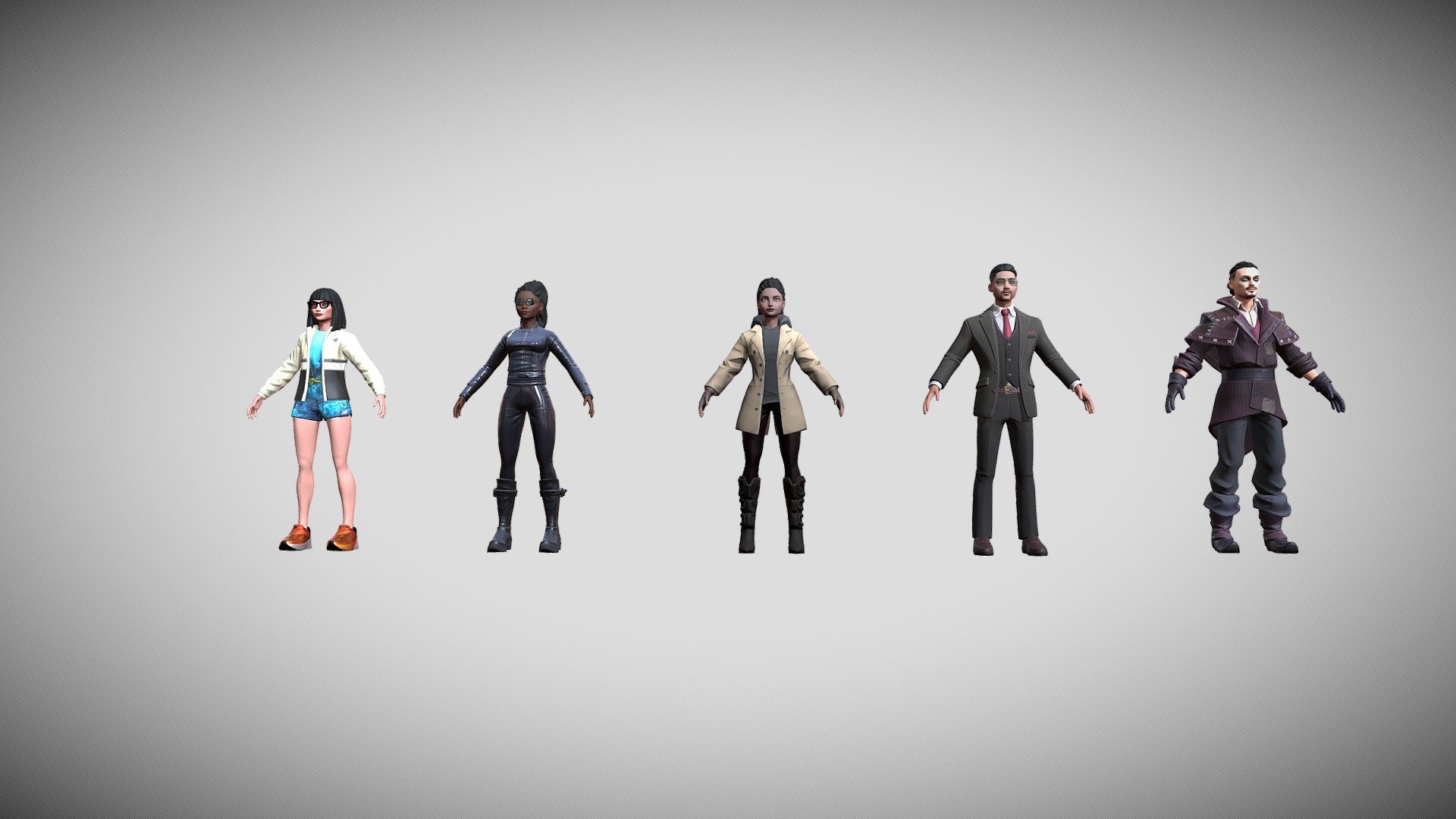 Five Avatars - Rigged - Download Free 3D model by tonyflanagan [d4ad887 ...