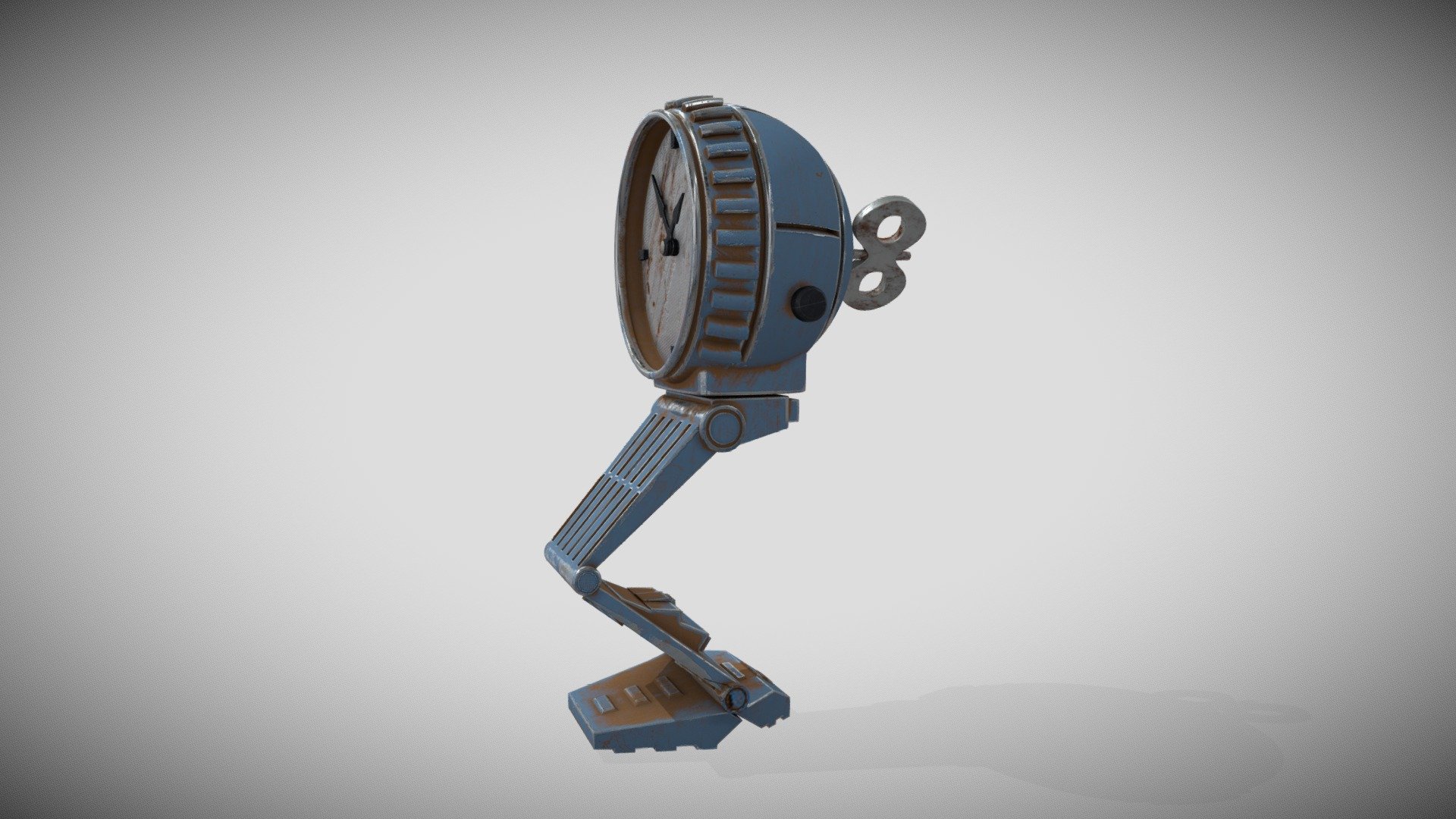 Robotic clock - 3D model by bzdyrra [d4ae9c2] - Sketchfab