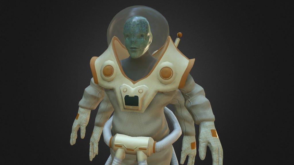 Alien Astronaut - 3D model by stephaniewu [d4b8b93] - Sketchfab