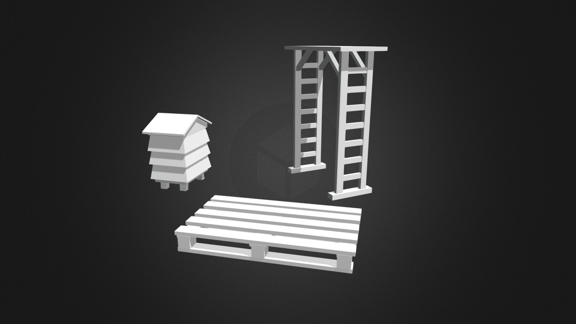 Eco House - 3 Simple props - 3D model by Urte Laucyte (@UrteL) [d4b9064 ...