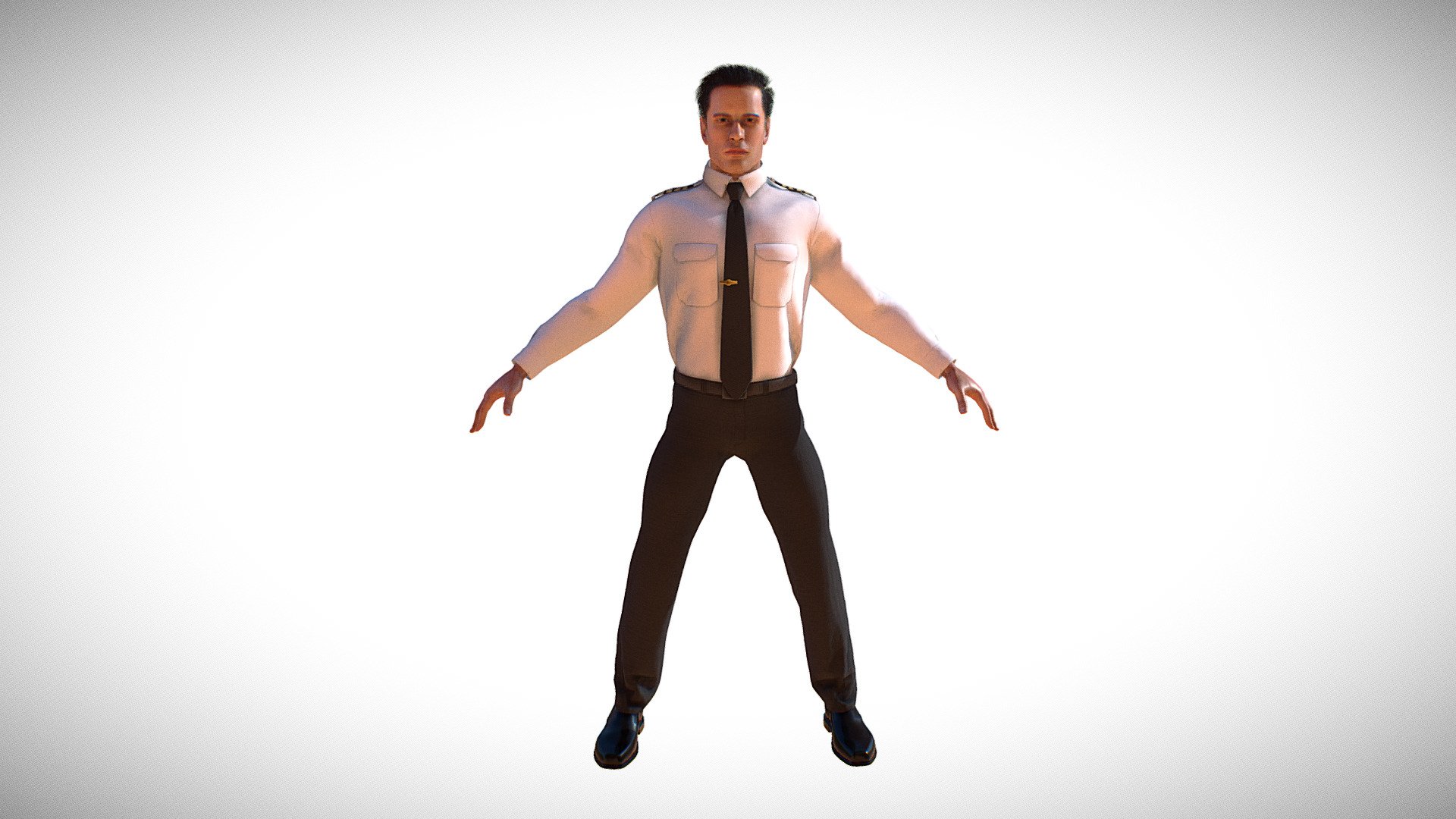 Airline Pilot Captain (Male) - Buy Royalty Free 3D model by SanForge Studio (@SanForge) [d4bdb54 ...