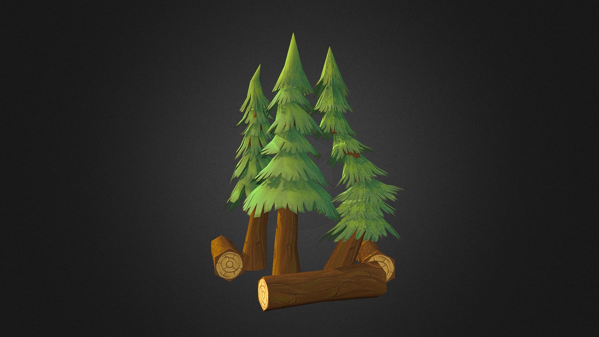 Tree And Log Set - Buy Royalty Free 3D model by Ino Esteves (@imesteves ...