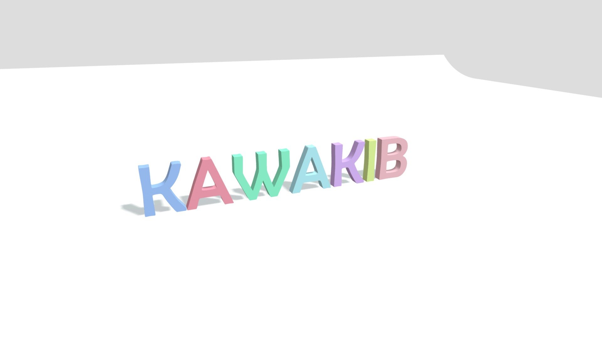 Typography display KAWAKIB - 3D model by fatihkawakib [d4c71d2] - Sketchfab