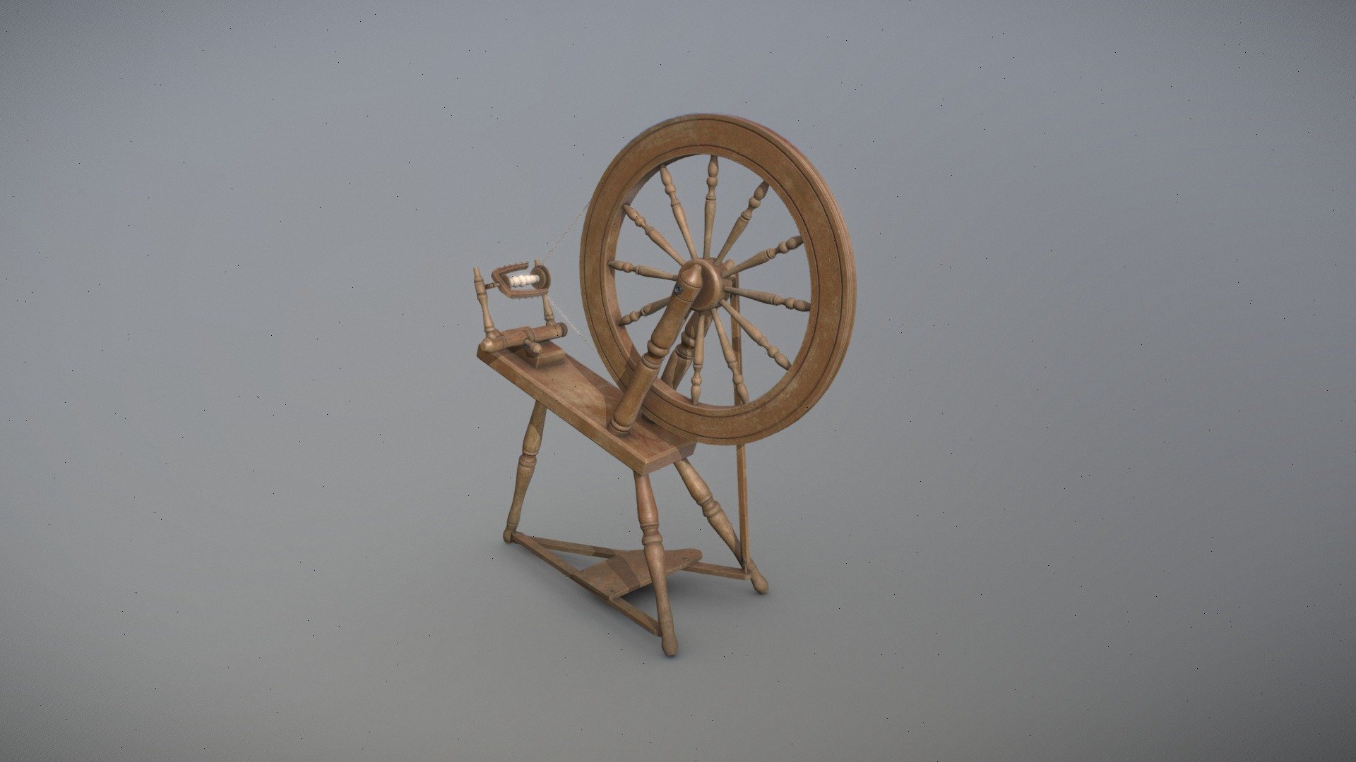 Medieval Spinning Wheel - 3D model by dragonmotion3d [d4c7cad] - Sketchfab