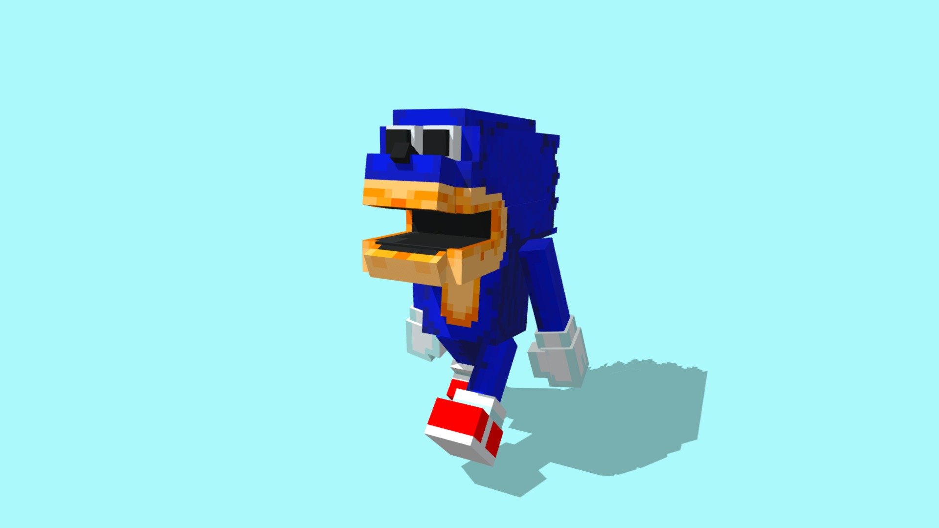 Shin Sonic: Sonic Phase 1 - Minecraft Style - Buy Royalty Free 3D model ...