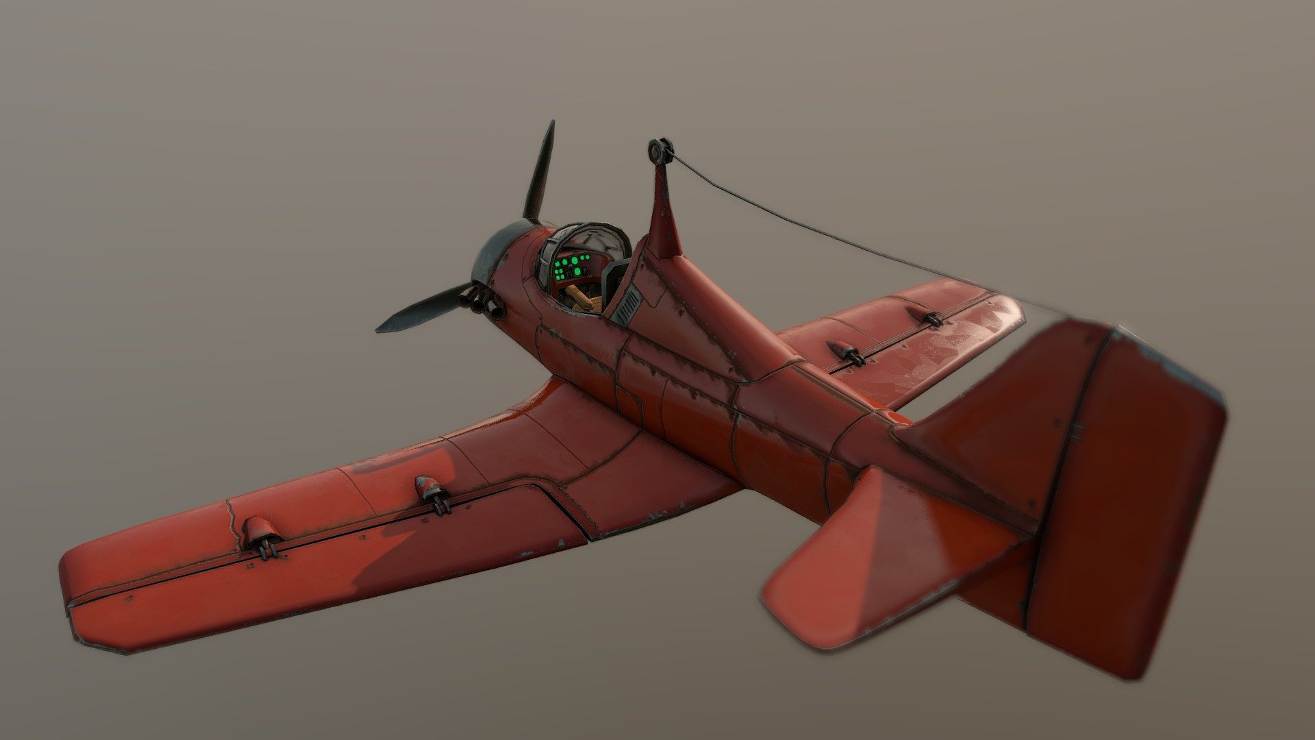 Slylized Old Plane - 3D model by guillealvarezdib [d4c8c83] - Sketchfab