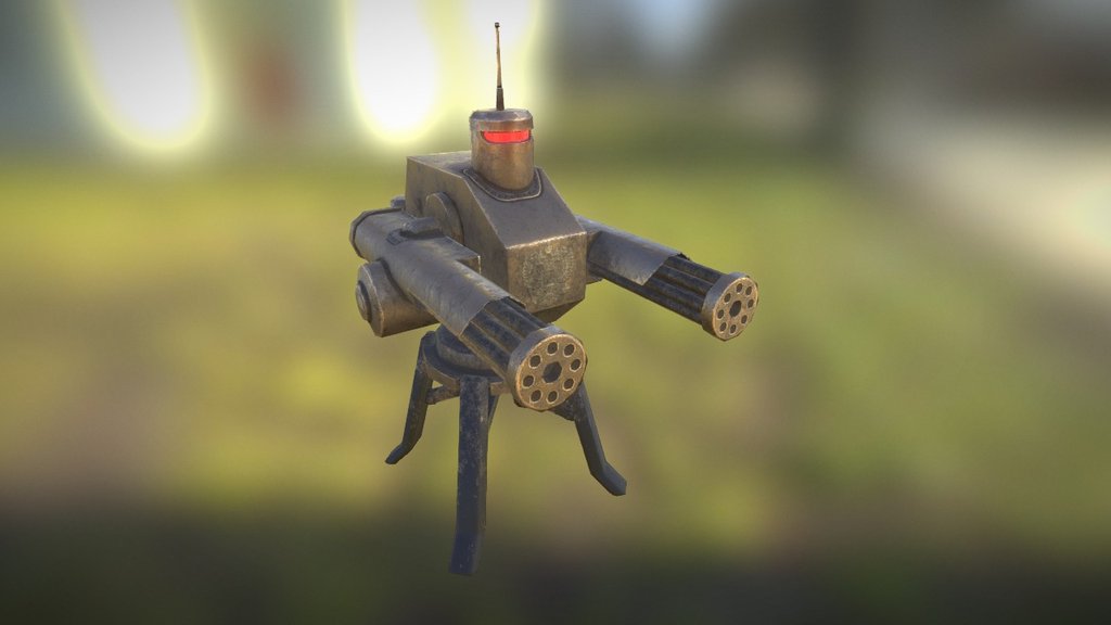 Turret - Download Free 3D model by gatostas [d4c928f] - Sketchfab