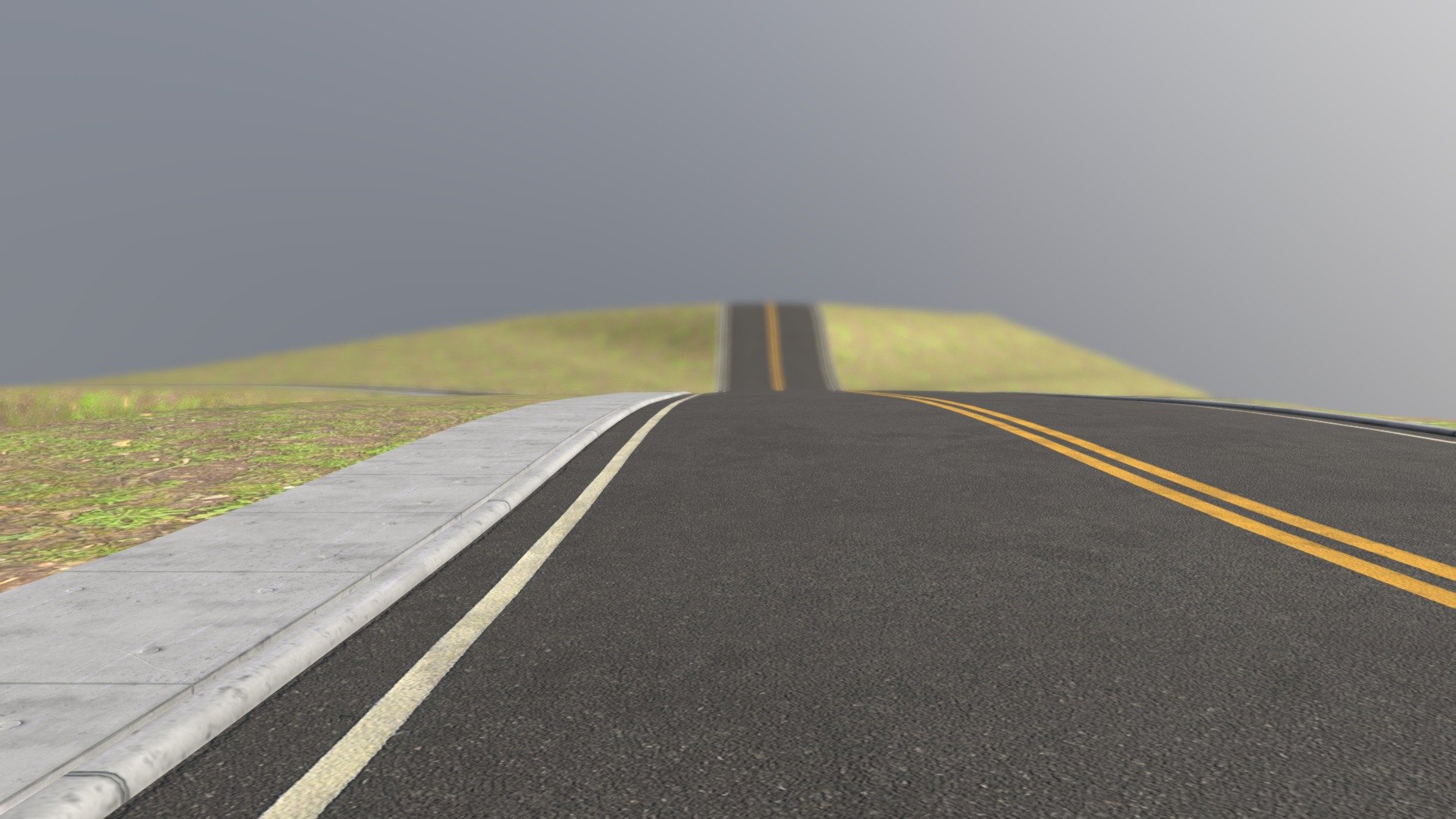 American Road Hilly Terrain - Download Free 3D model by jimbogies ...