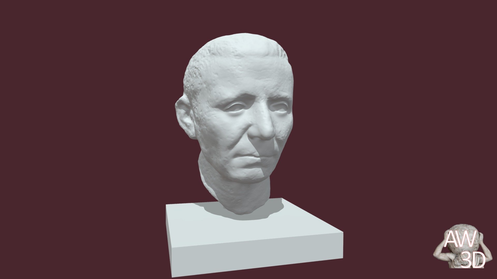 100.GB.11 Veristic Male Portrait - Download Free 3D model by Ancient ...