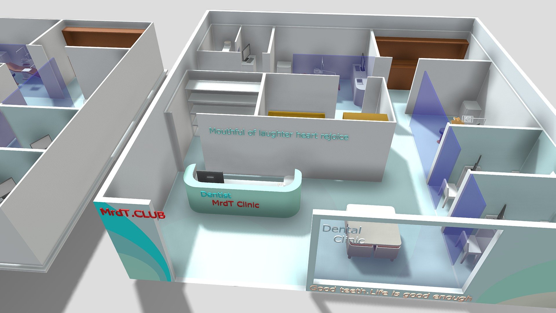 Mini Dental Clinic - 迷你牙科诊所（Mini DC） - Download Free 3D model by MrdT ...