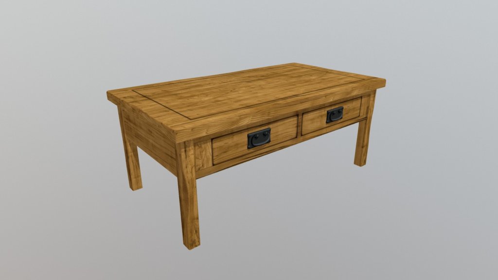 Oak Table - 3D model by Jay Stew (@byrdy77) [d4cd5a3] - Sketchfab